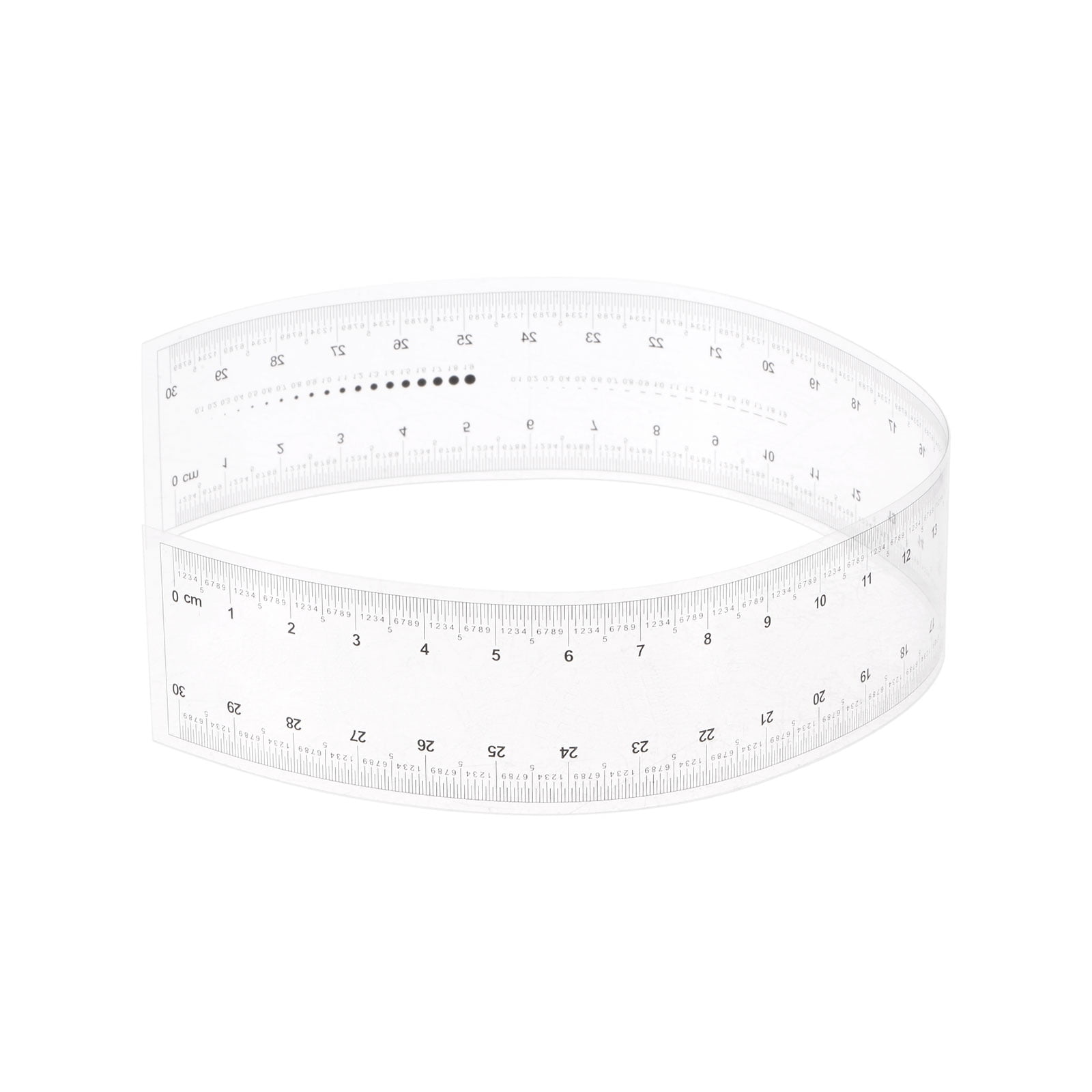 Uxcell Flexible Ruler 30cm 0.5mm Scale PET Plastic Film Straight Ruler ...