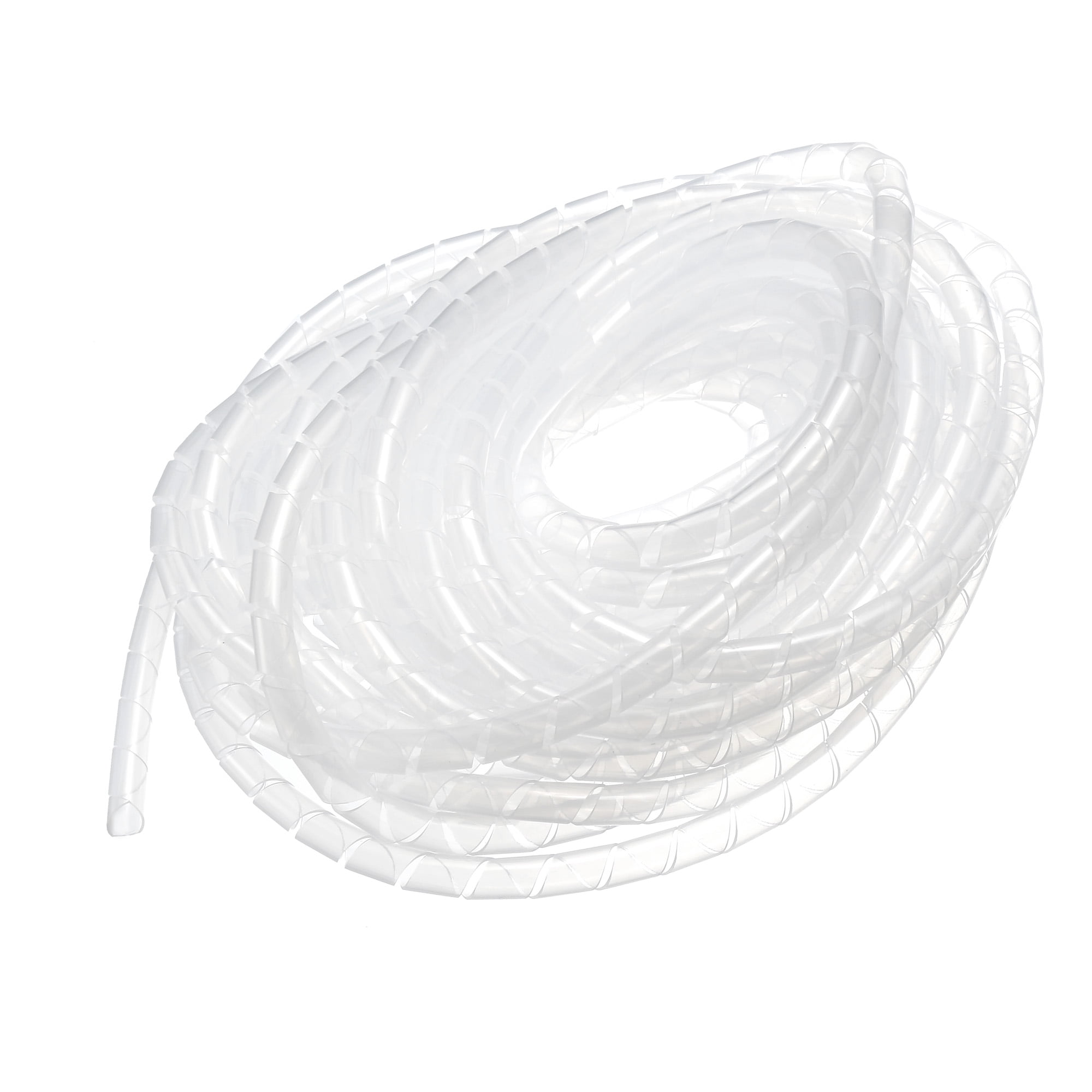 Uxcell Flexible Spiral Tube Cable Wire Wrap Manage Cord 49.2ft Long 0. ...