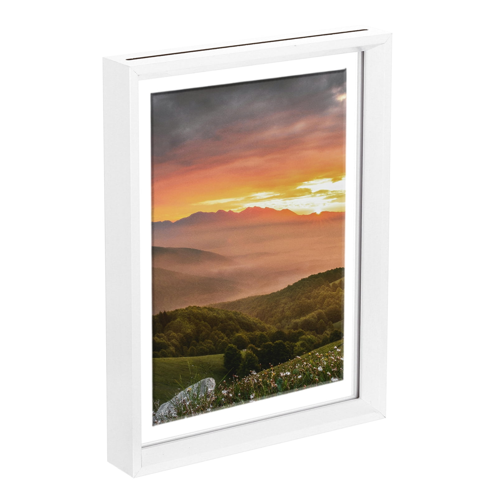 Uxcell Floating Frame, 12x8 Inch Wood Pictures Frames for Pressed ...