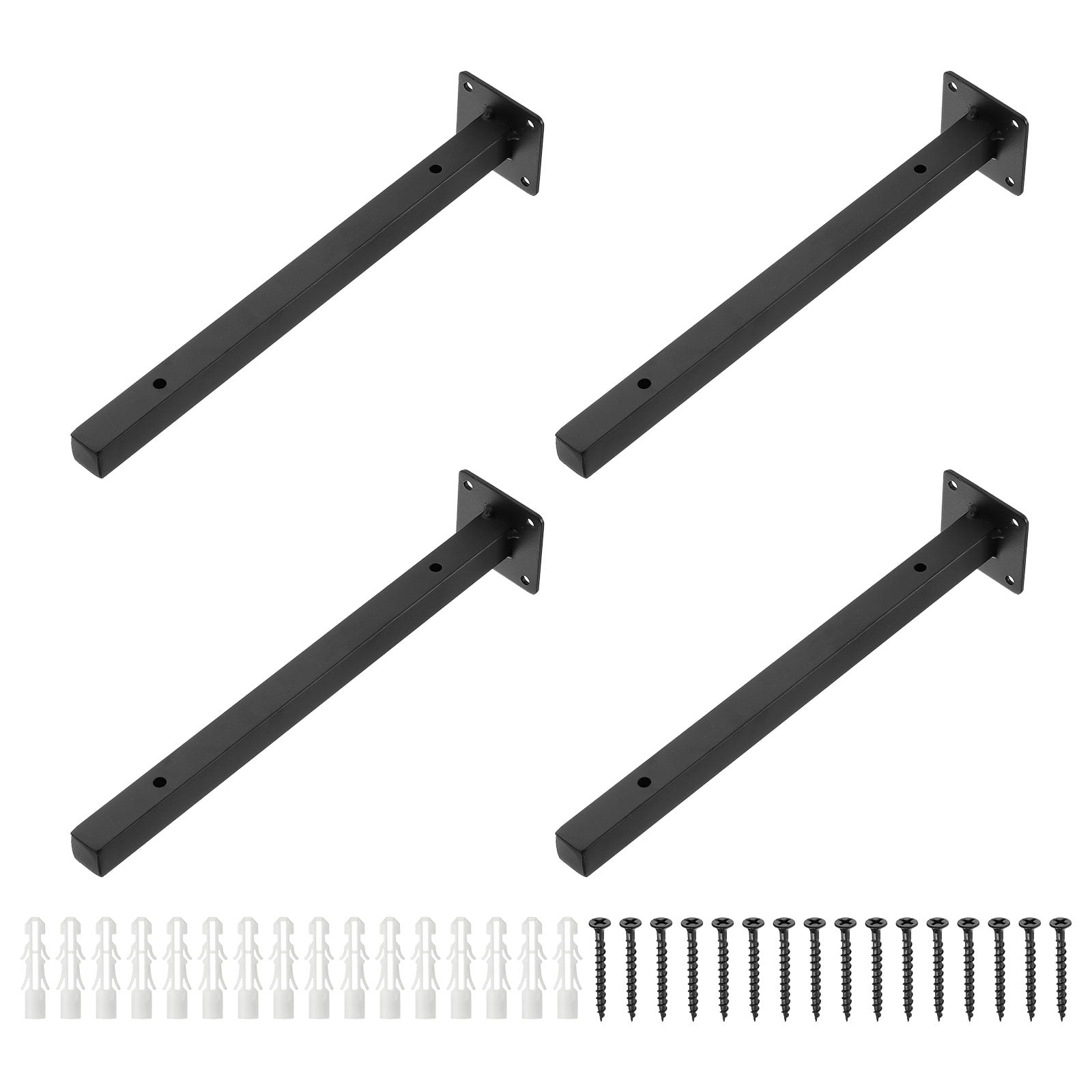 Uxcell Floating Shelf Bracket,4Pack 12 Inch Iron Hidden Wall Mounted ...