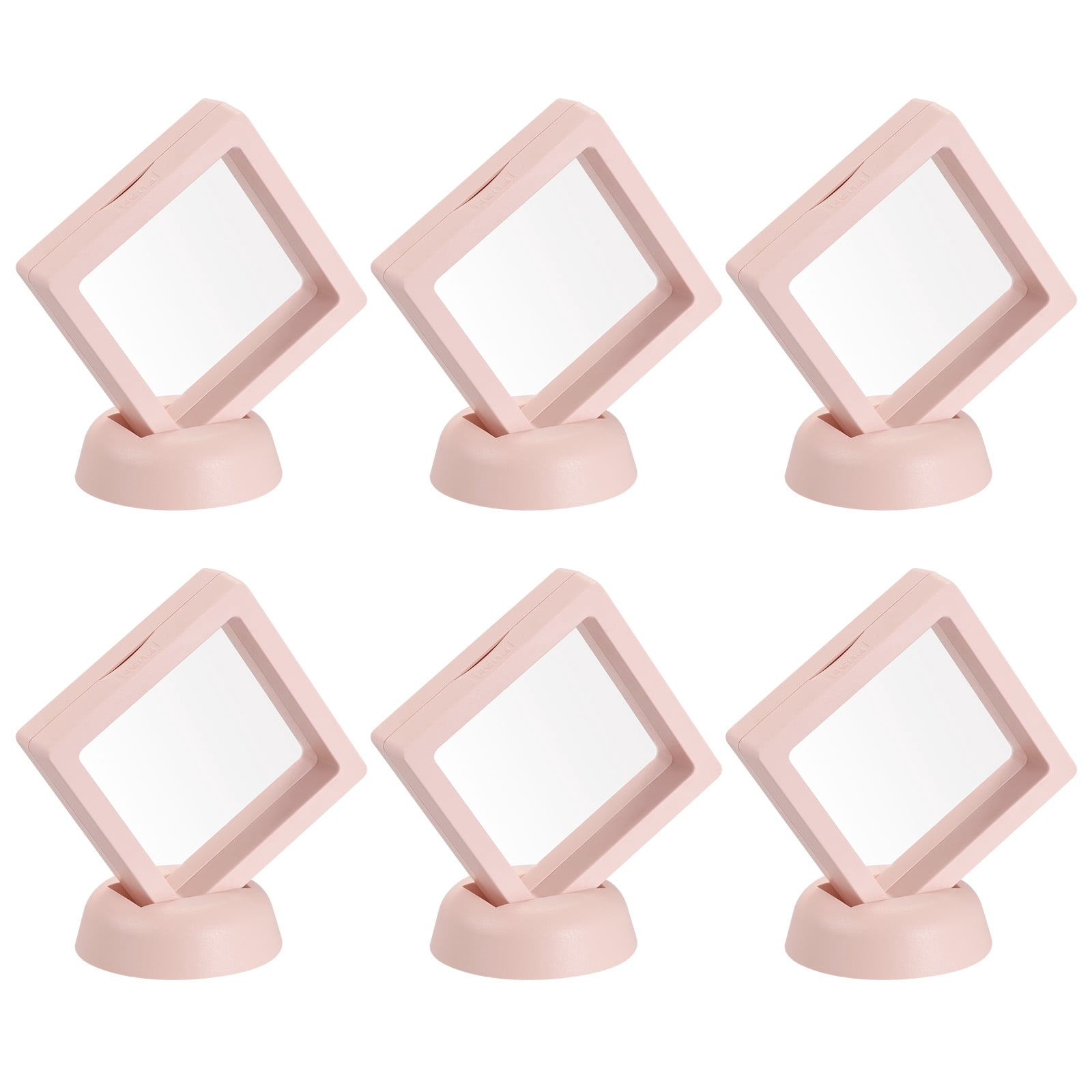 Uxcell Floating Thin Film Display Box with Base 7cm x 7cm x 2cm Light ...