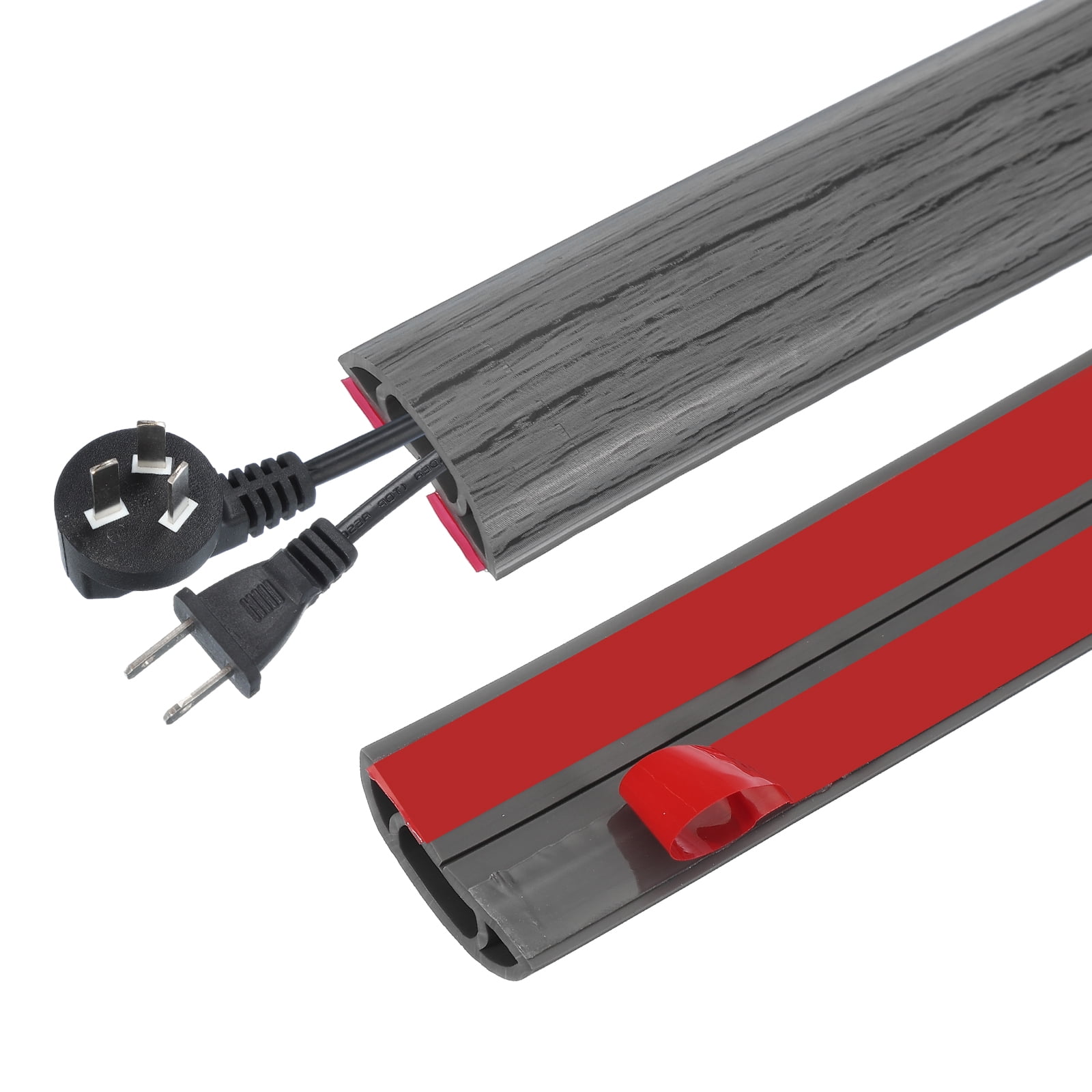 Uxcell Floor Cord Cover 10FT, Self Adhesive Cord Hider Floor Power Cord ...