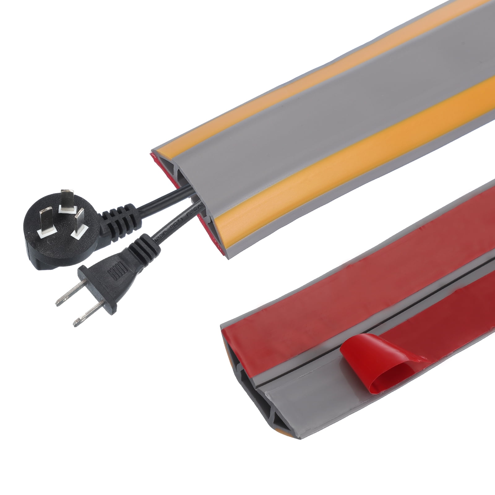 Uxcell Floor Cord Cover 10FT, Self Adhesive Cord Hider Floor Power Cord ...