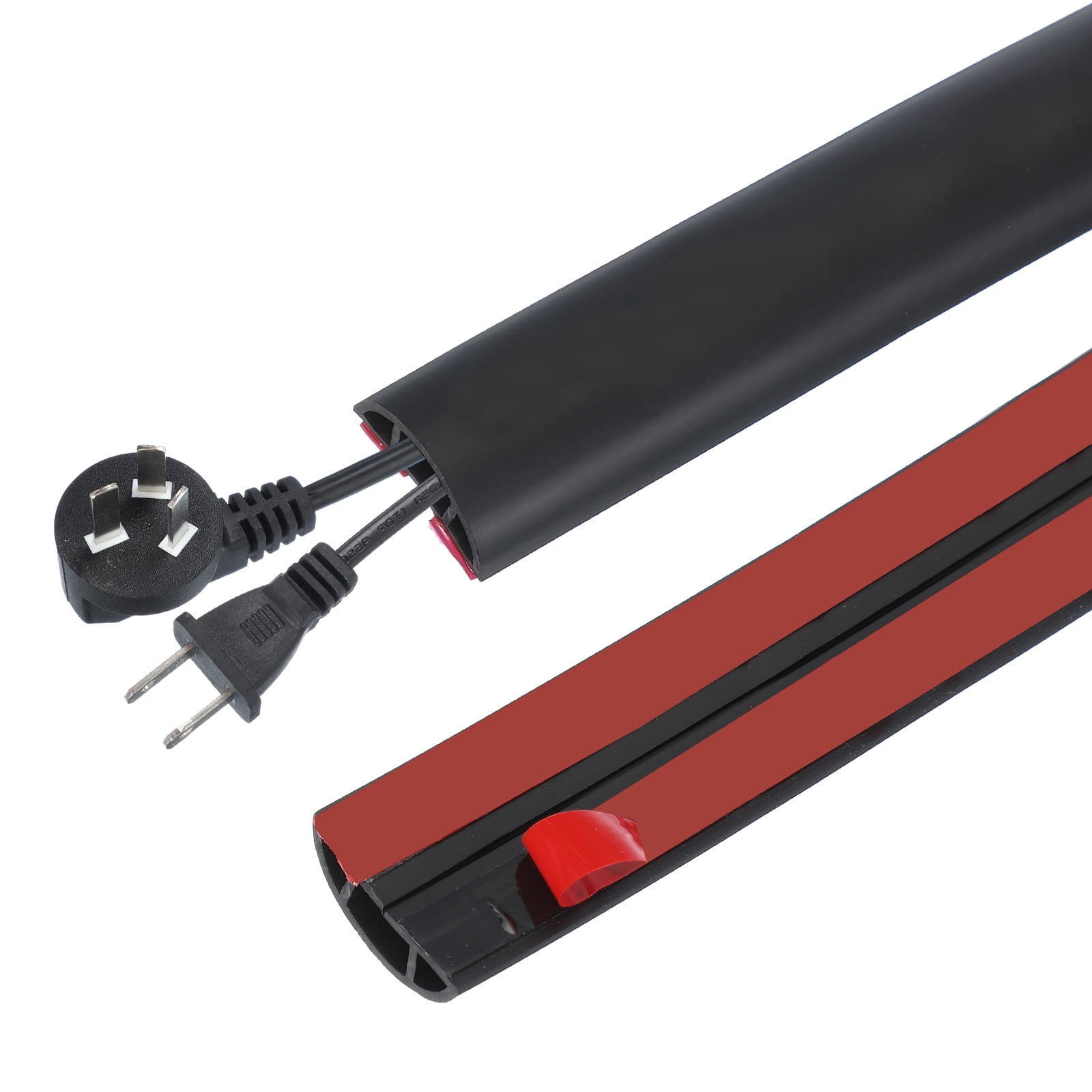 Uxcell Floor Cord Cover 10FT, Self Adhesive Cord Hider Floor Power Cord ...