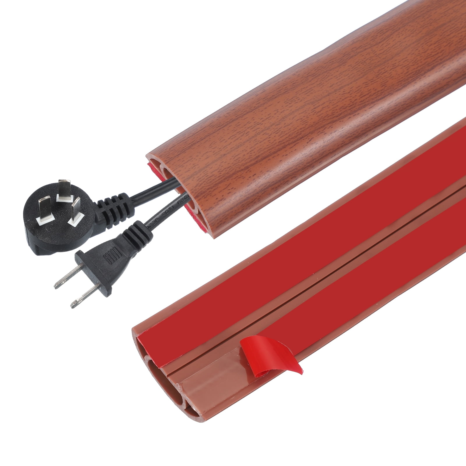 Uxcell Floor Cord Cover 3.3FT, Self Adhesive Cord Hider Floor Power ...