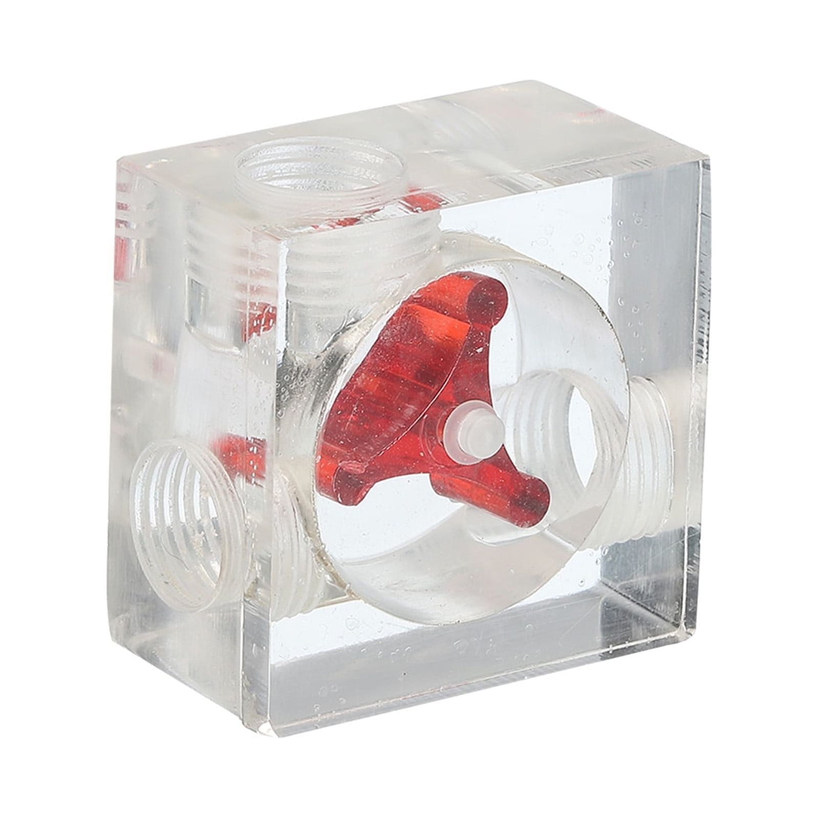 Uxcell Flow Indicator, Acrylic Water Cooling Monitoring 3-Way Red ...