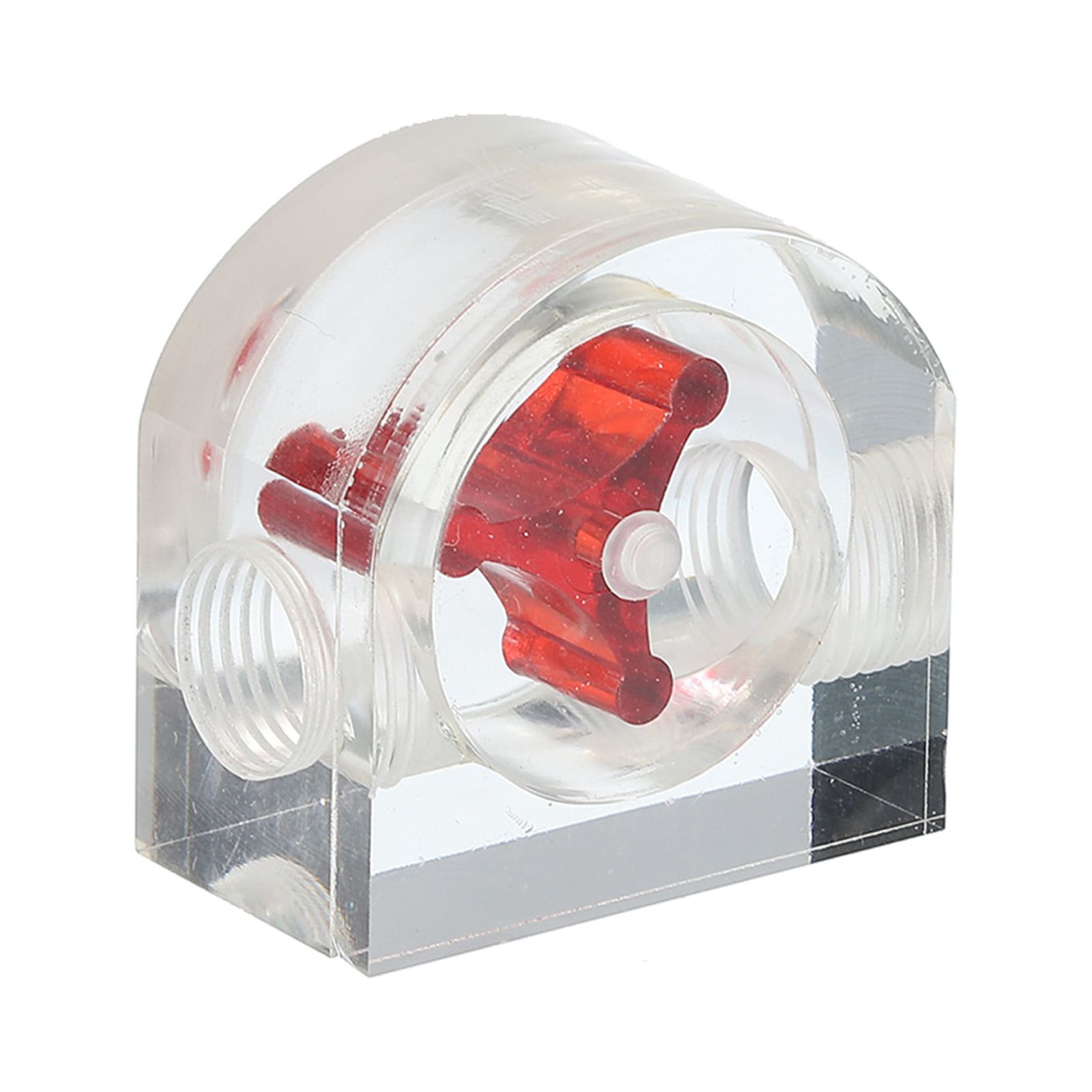 Uxcell Flow Indicator, Acrylic Water Cooling Monitoring Red Semicircle ...