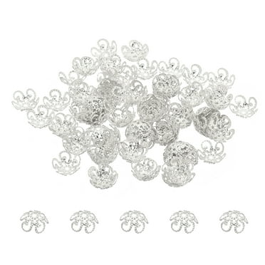 Uxcell Flower Bead Caps, 100Pcs 14x5mm Hollow Metal Spacer Bead End ...