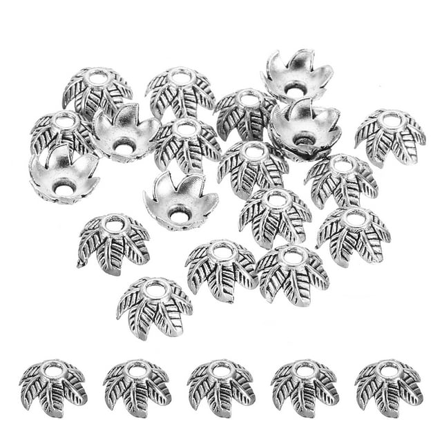 Uxcell Flower Bead Caps, 20Pcs 10x5mm Hollow Metal Spacer Bead End Caps ...