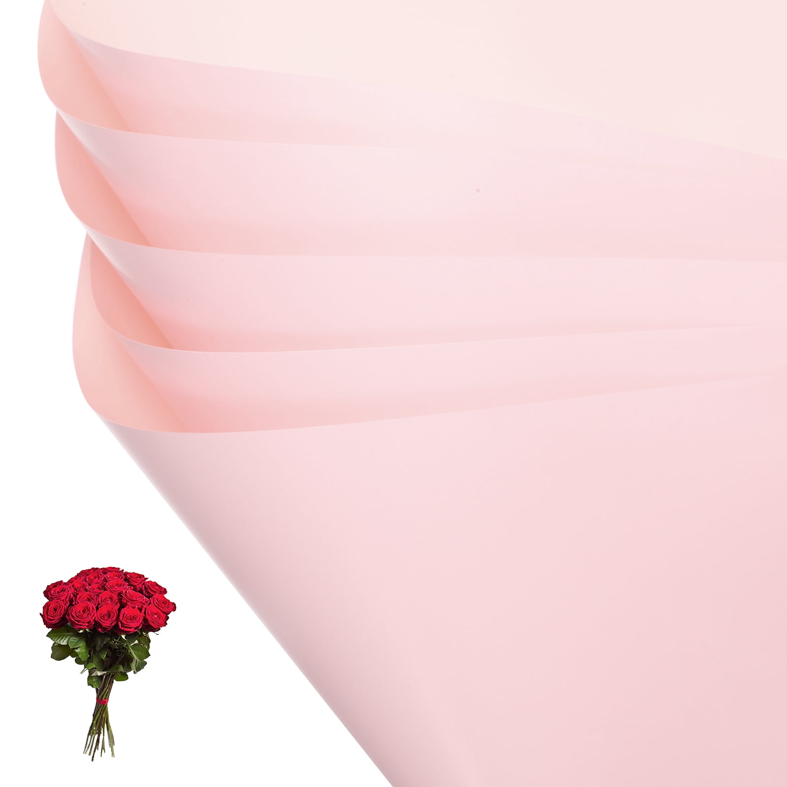 Uxcell Flower Gift Wrapping Paper, Double Sided Waterproof Bouquet Wrap ...