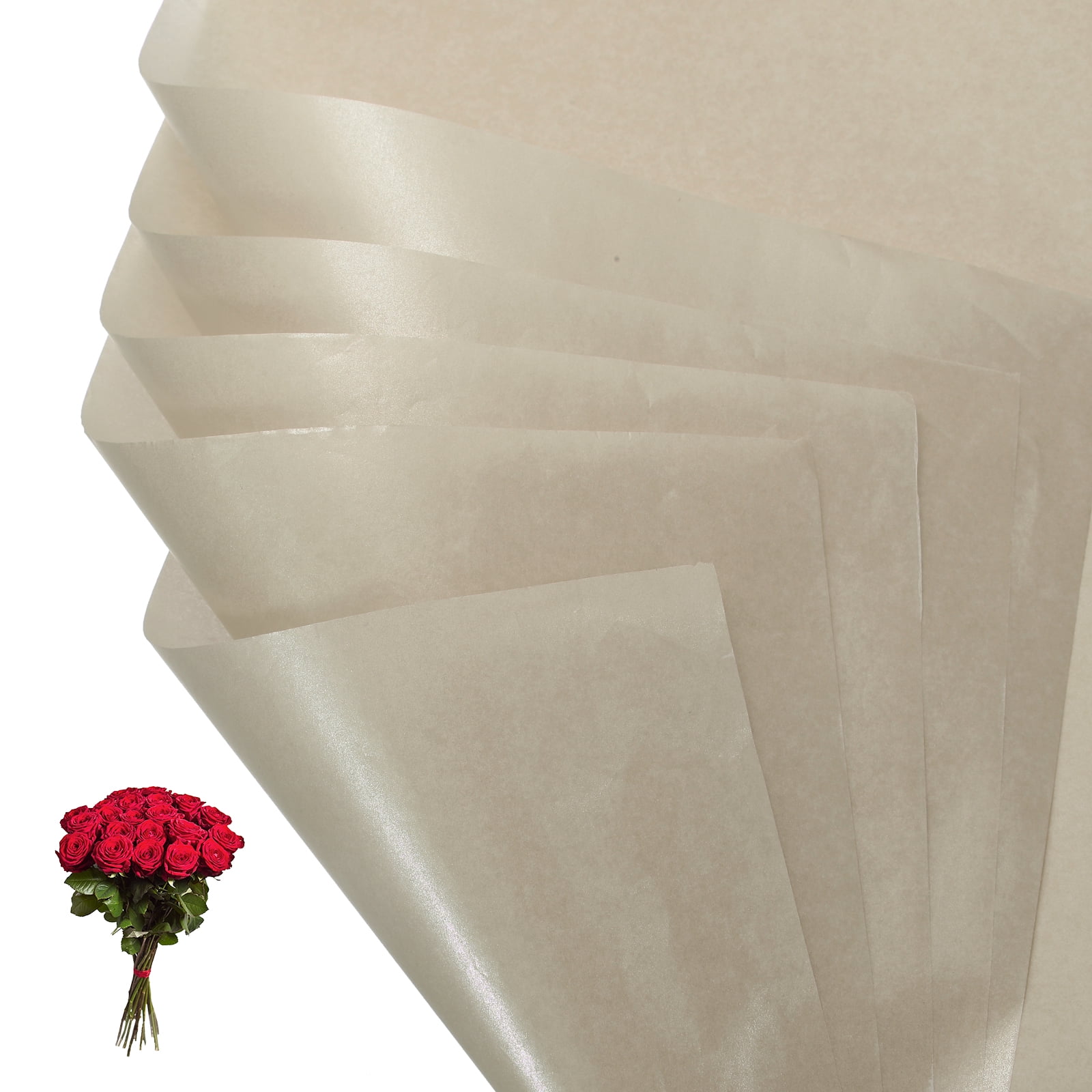 Uxcell Flower Gift Wrapping Tissue Paper, Waterproof Bouquet Paper Wrap ...