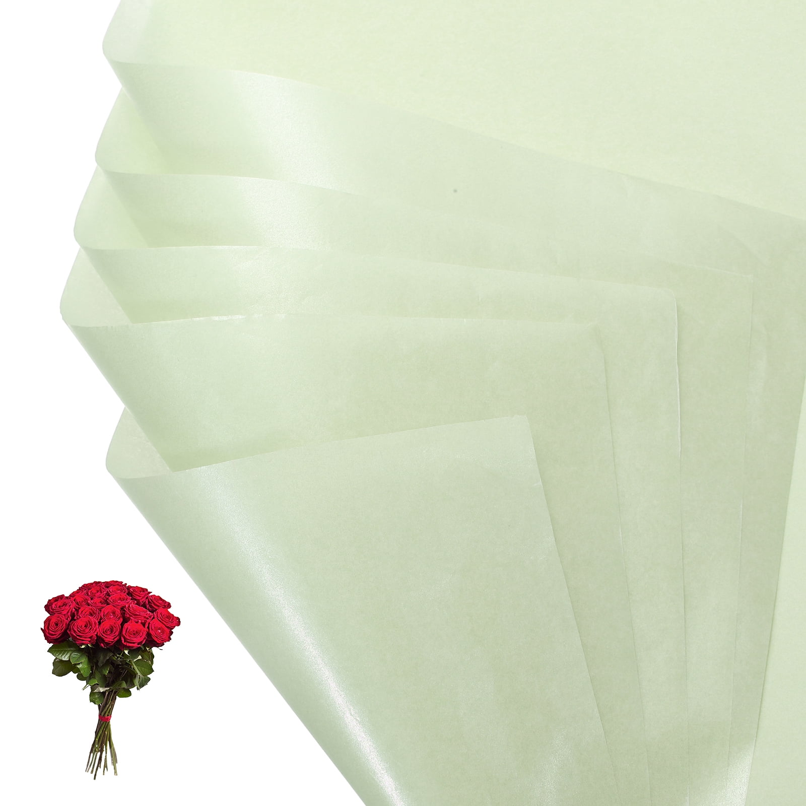 Uxcell Flower Gift Wrapping Tissue Paper, Waterproof Bouquet Paper Wrap ...