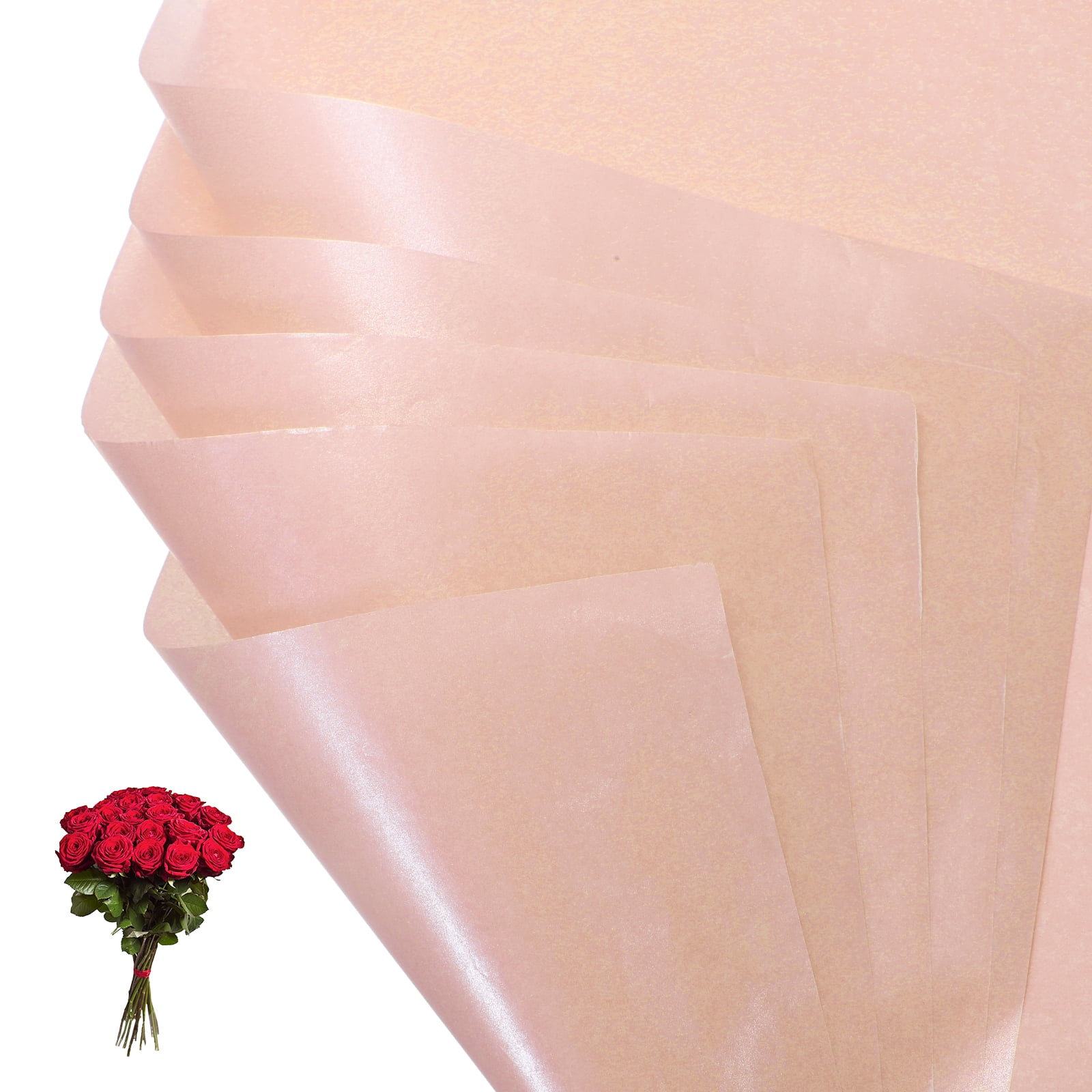 Uxcell Flower Gift Wrapping Tissue Paper, Waterproof Bouquet Paper Wrap ...