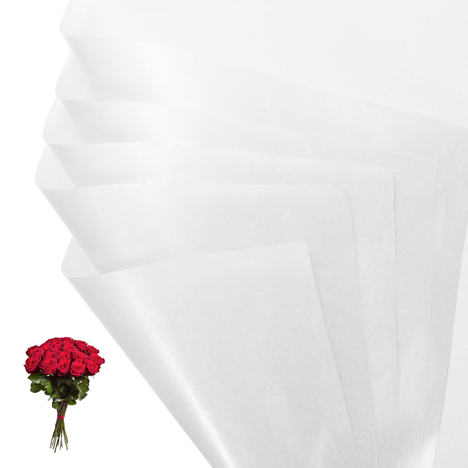 Uxcell Flower Gift Wrapping Tissue Paper, Waterproof Bouquet Paper Wrap ...