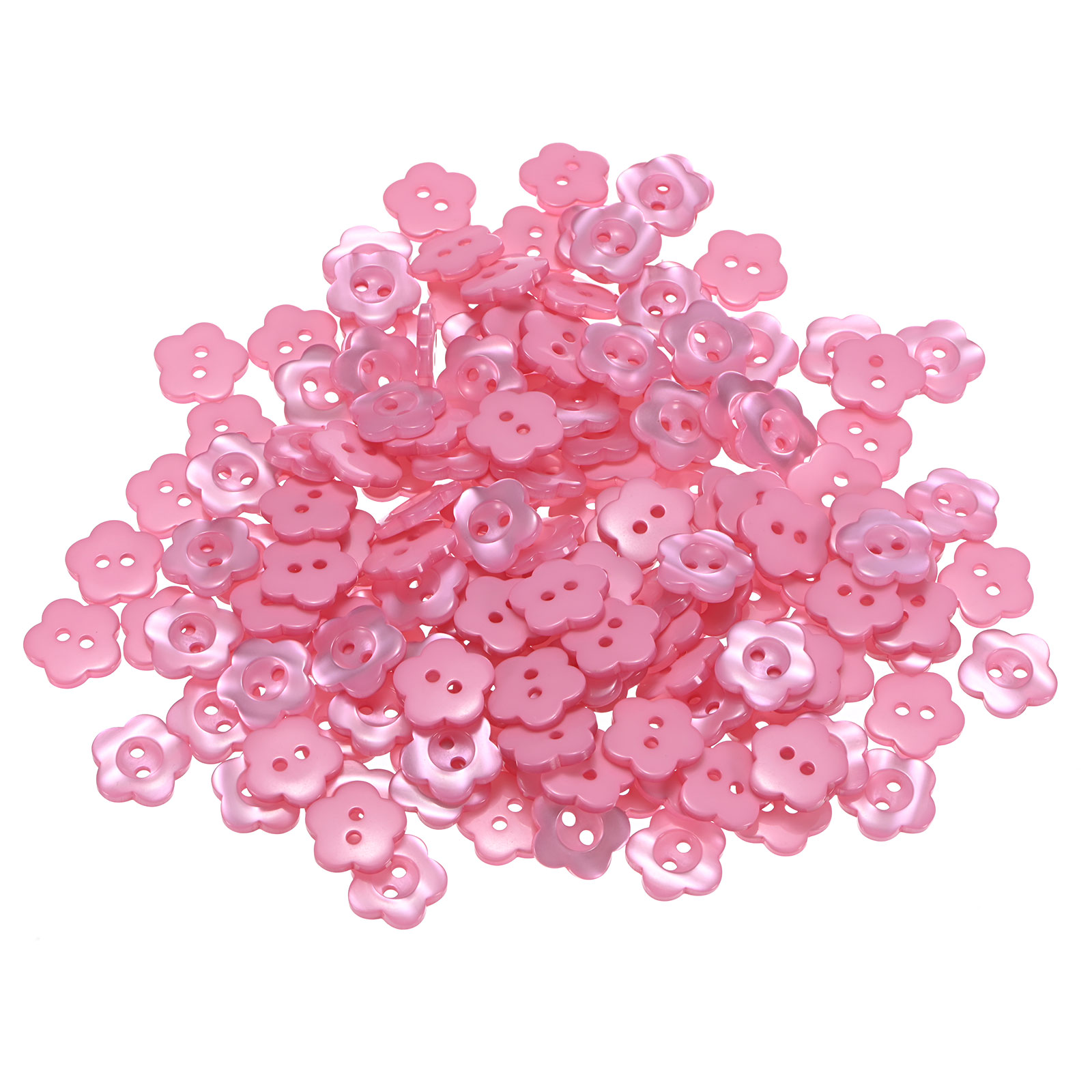Uxcell Flower Sewing Buttons Resin Star 2-Hole Craft Buttons Light Pink ...