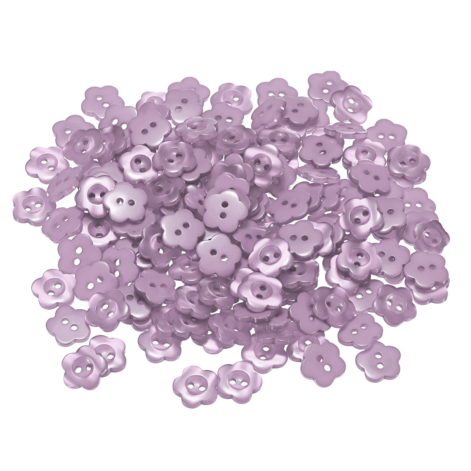 Uxcell Flower Sewing Buttons Resin Star 2-Hole Craft Buttons Light ...