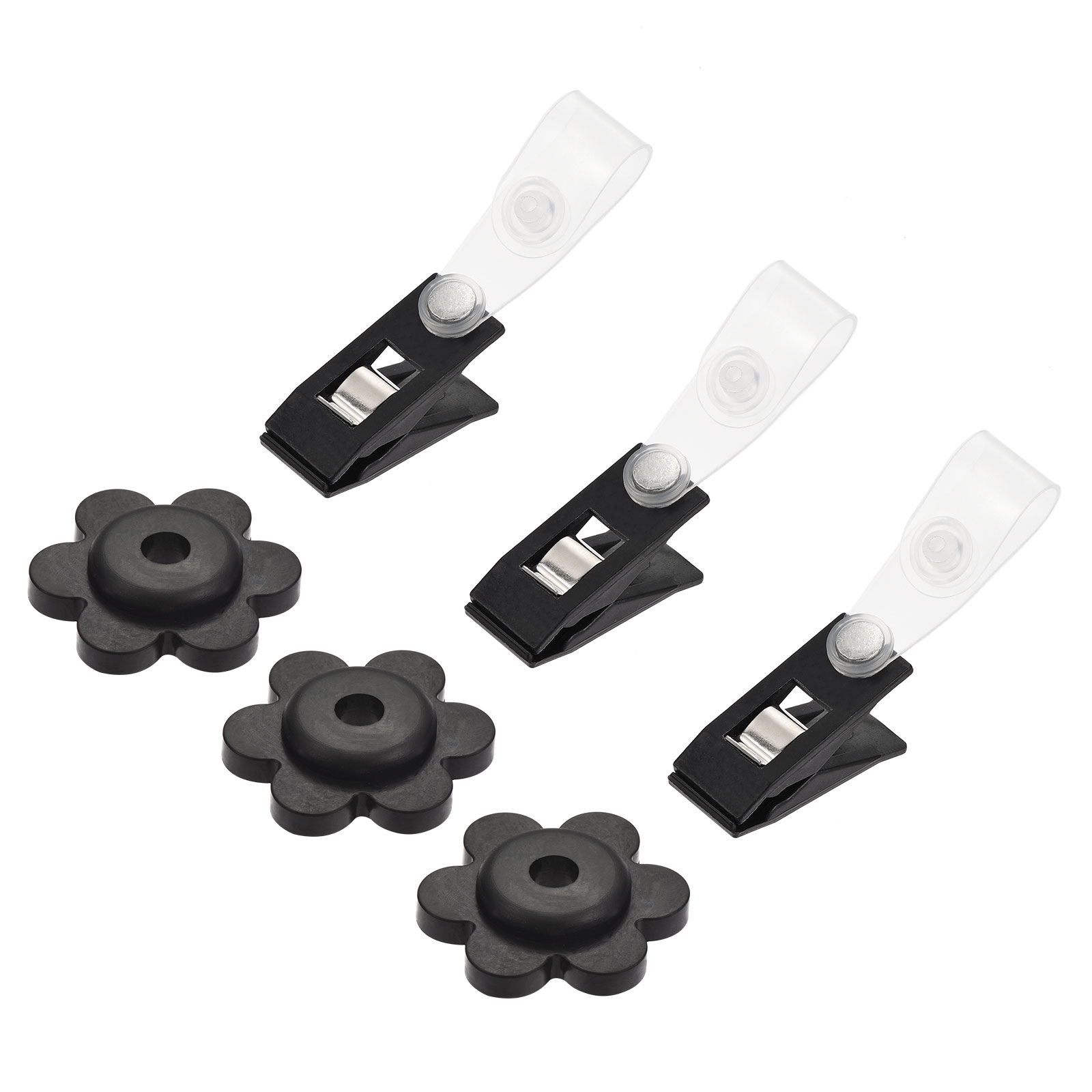 Uxcell Flower Shape Garden Flag Rubber Stoppers and Anti-Wind Clips ...