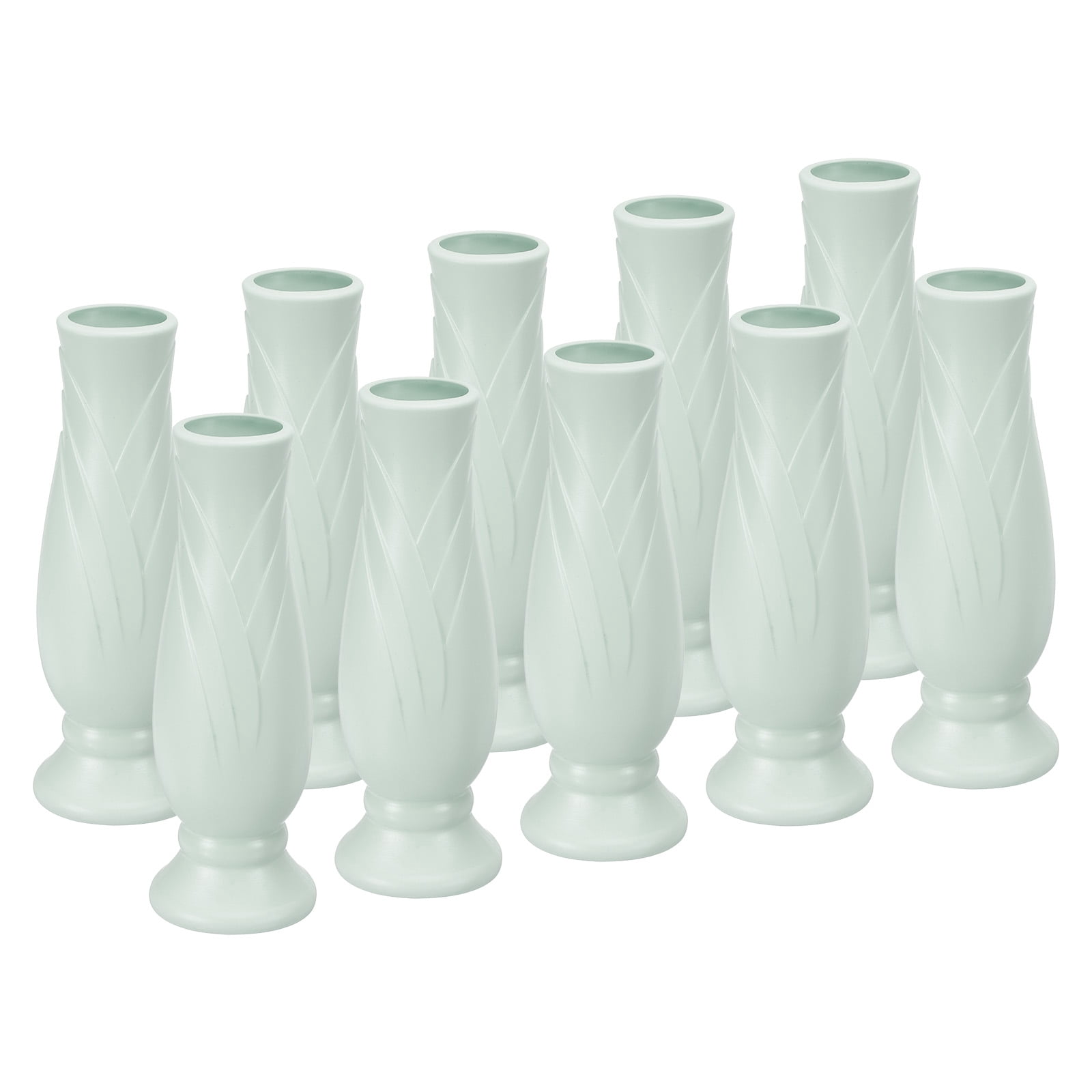 Uxcell Flower Vase, 10 Pack Plastic Bud Vase Tall Floral Vases for Home ...
