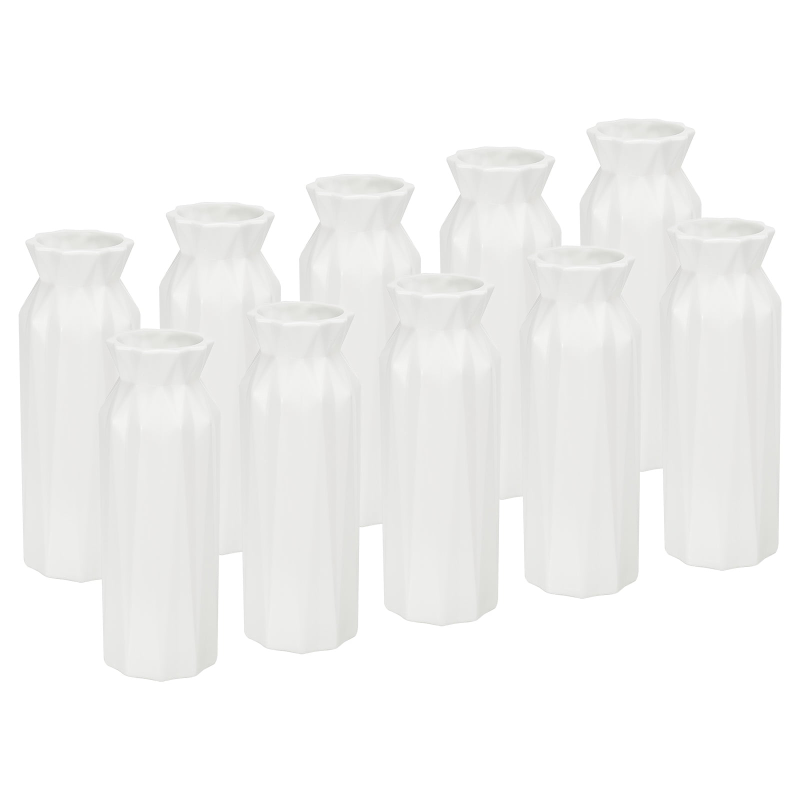 Uxcell Flower Vase, 10 Pack Plastic Vase Small Tall Floral Vases for ...