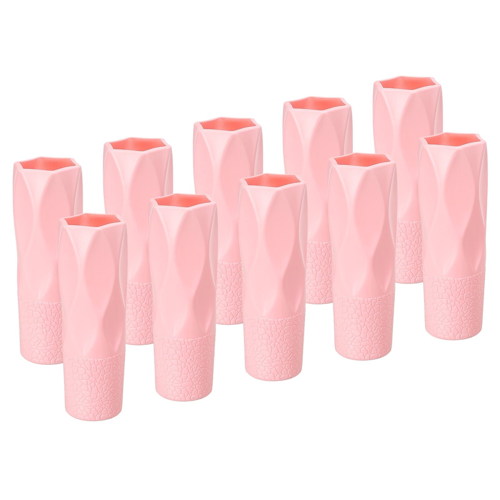 Uxcell Flower Vase, 10 Pack Plastic Vases Ceramic Look Floral Vase for ...