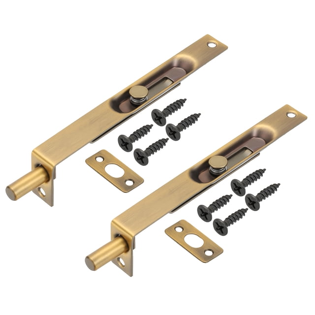 Uxcell Flush Bolt 6" x 0.71", French Door Lock for Wood Composite ...