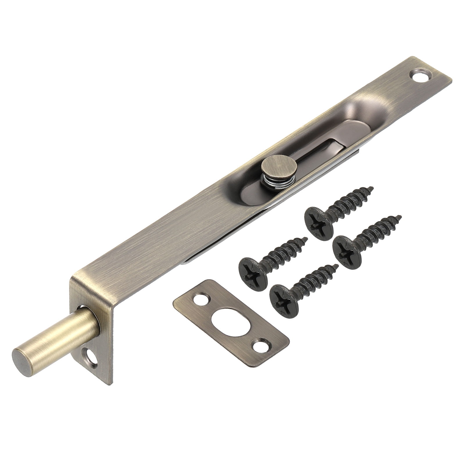 Uxcell Flush Bolt 6" x 0.71", Stainless Steel French Door Lock for Wood ...
