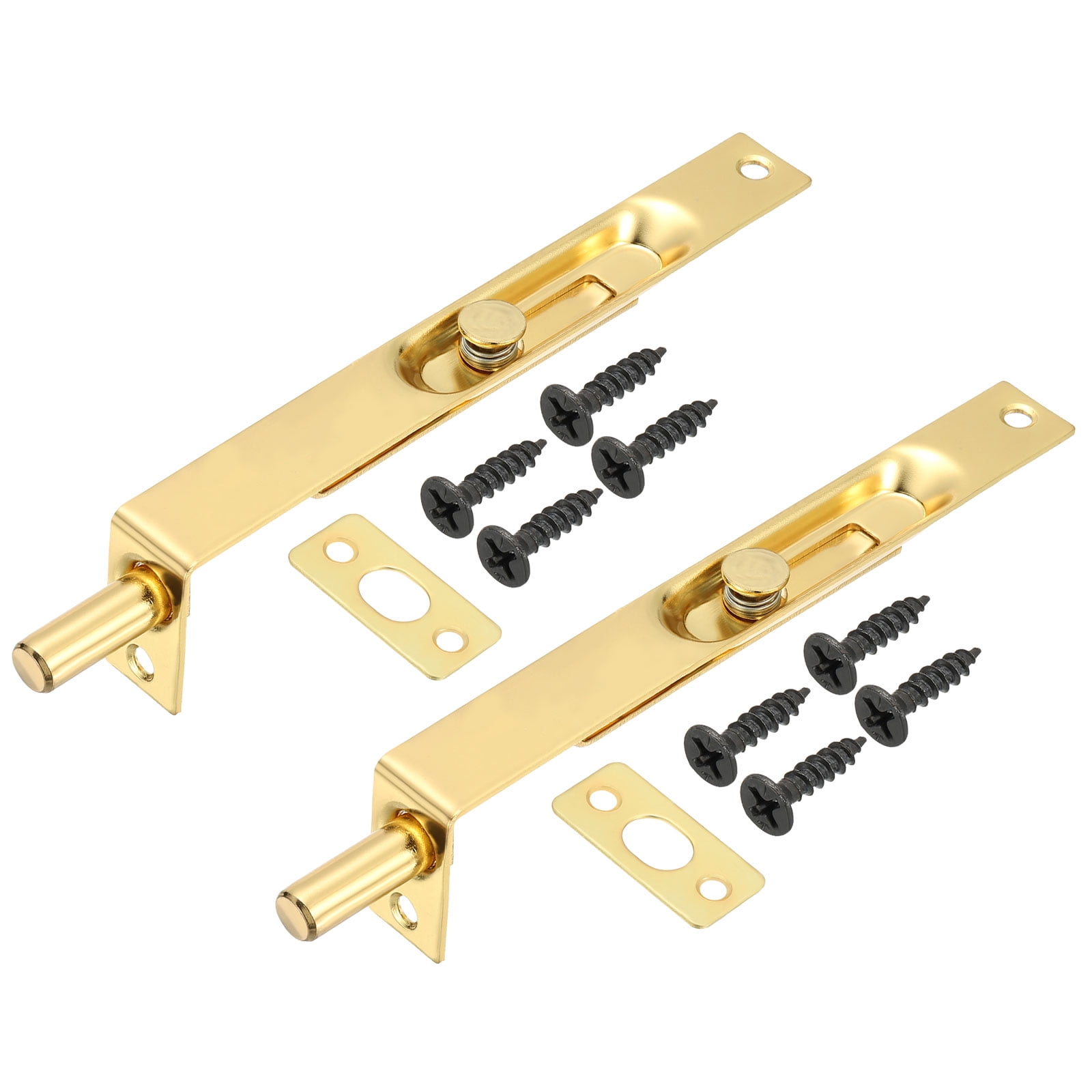 Uxcell Flush Bolt 6" x 0.71", Stainless Steel French Door Lock for Wood ...