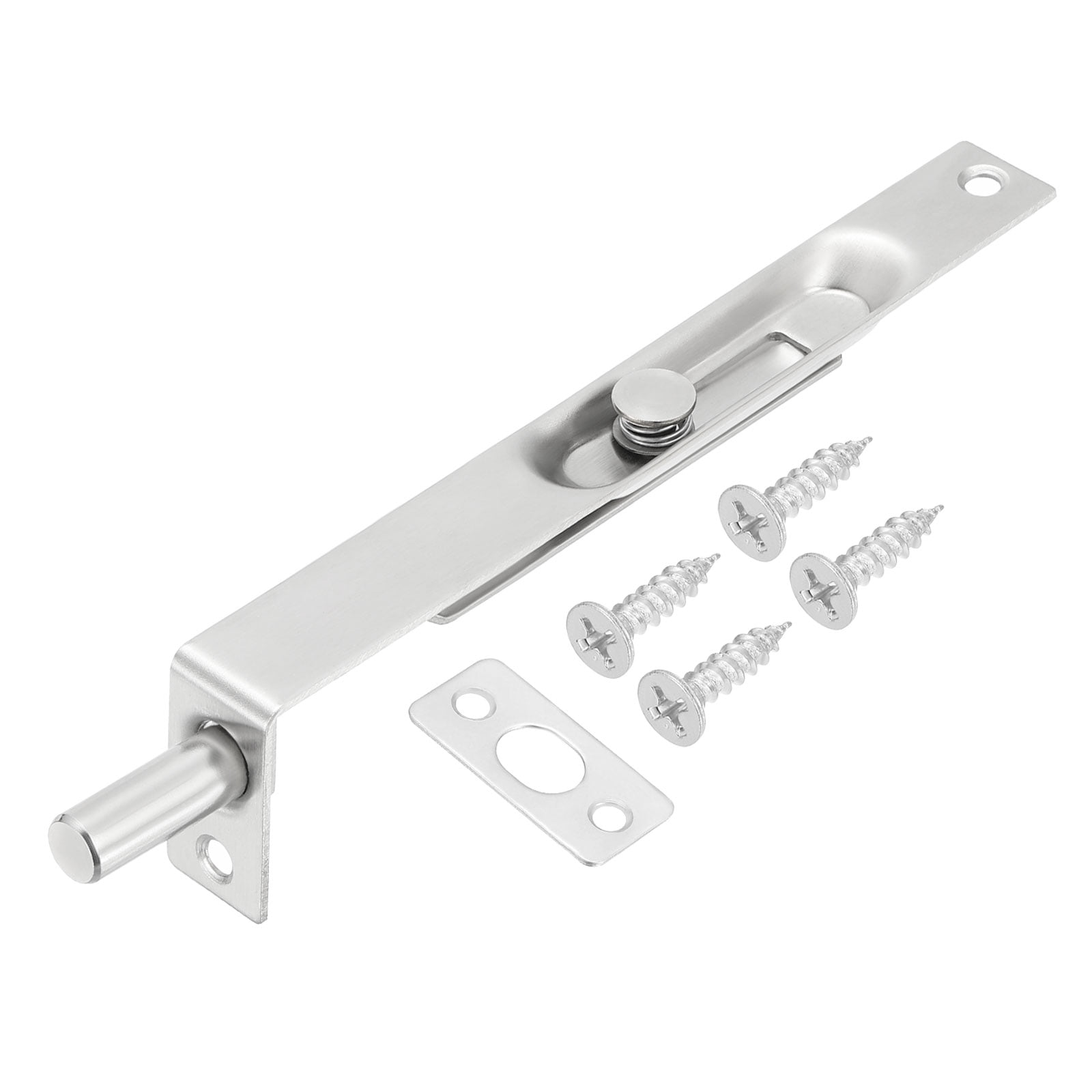 Uxcell Flush Bolt 6" x 0.71", Stainless Steel French Door Lock for Wood ...