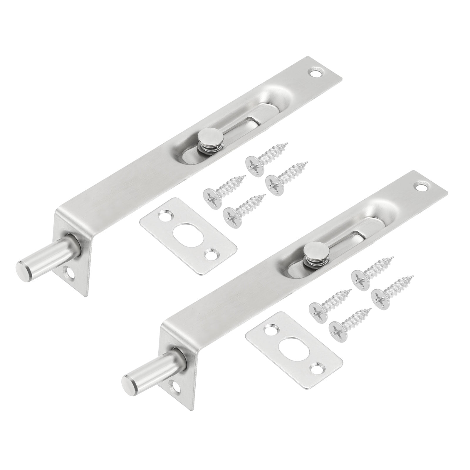 Uxcell Flush Bolt 6" x 0.87", Stainless Steel French Door Lock for Wood ...