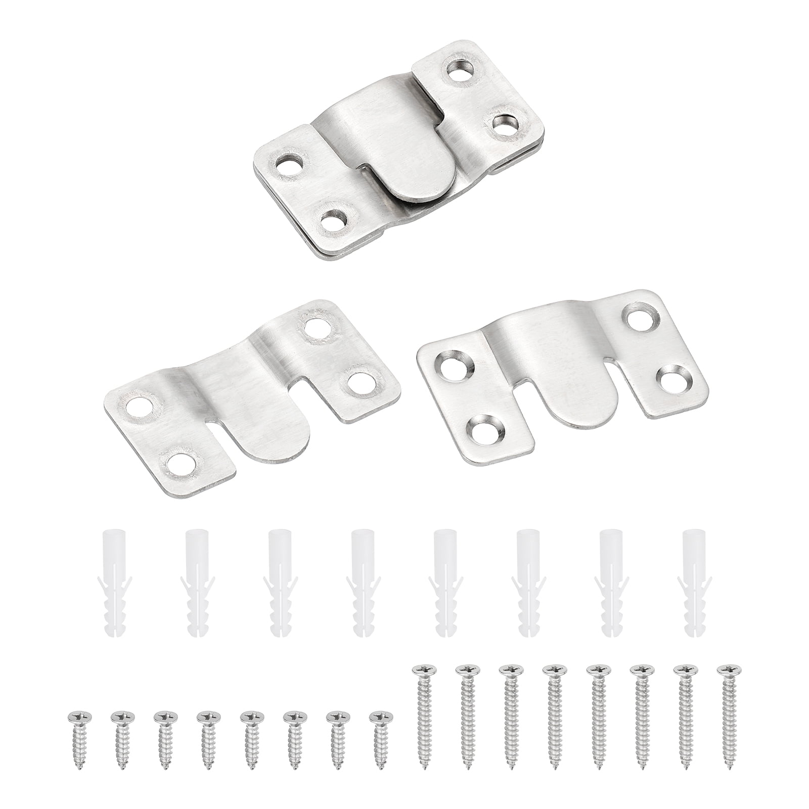 Uxcell Flush Mount Bracket, 2 Set Interlock Photo Frame Hook for Large ...