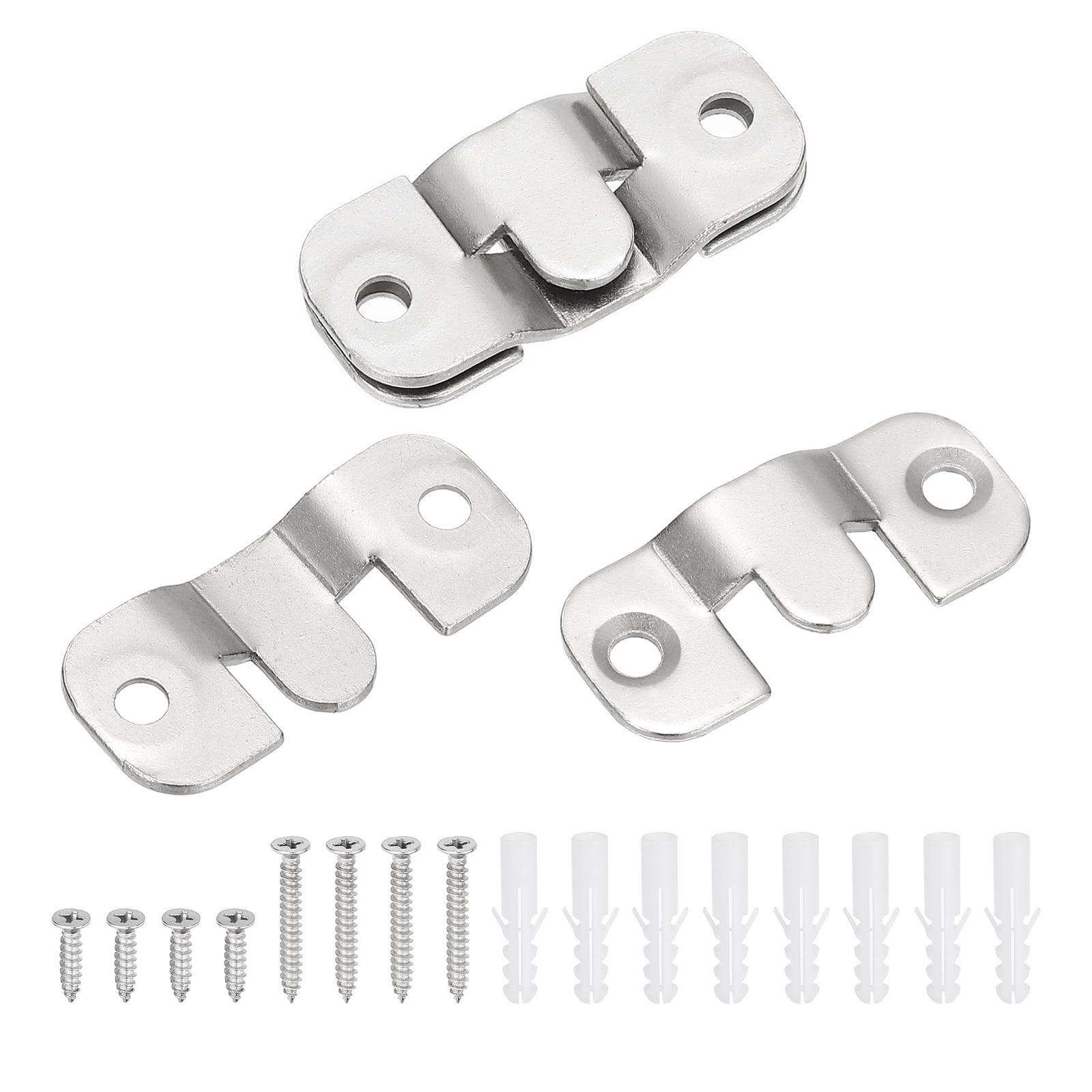 Uxcell Flush Mount Bracket, 2 Sets Headboard Wall Mounting Brackets ...