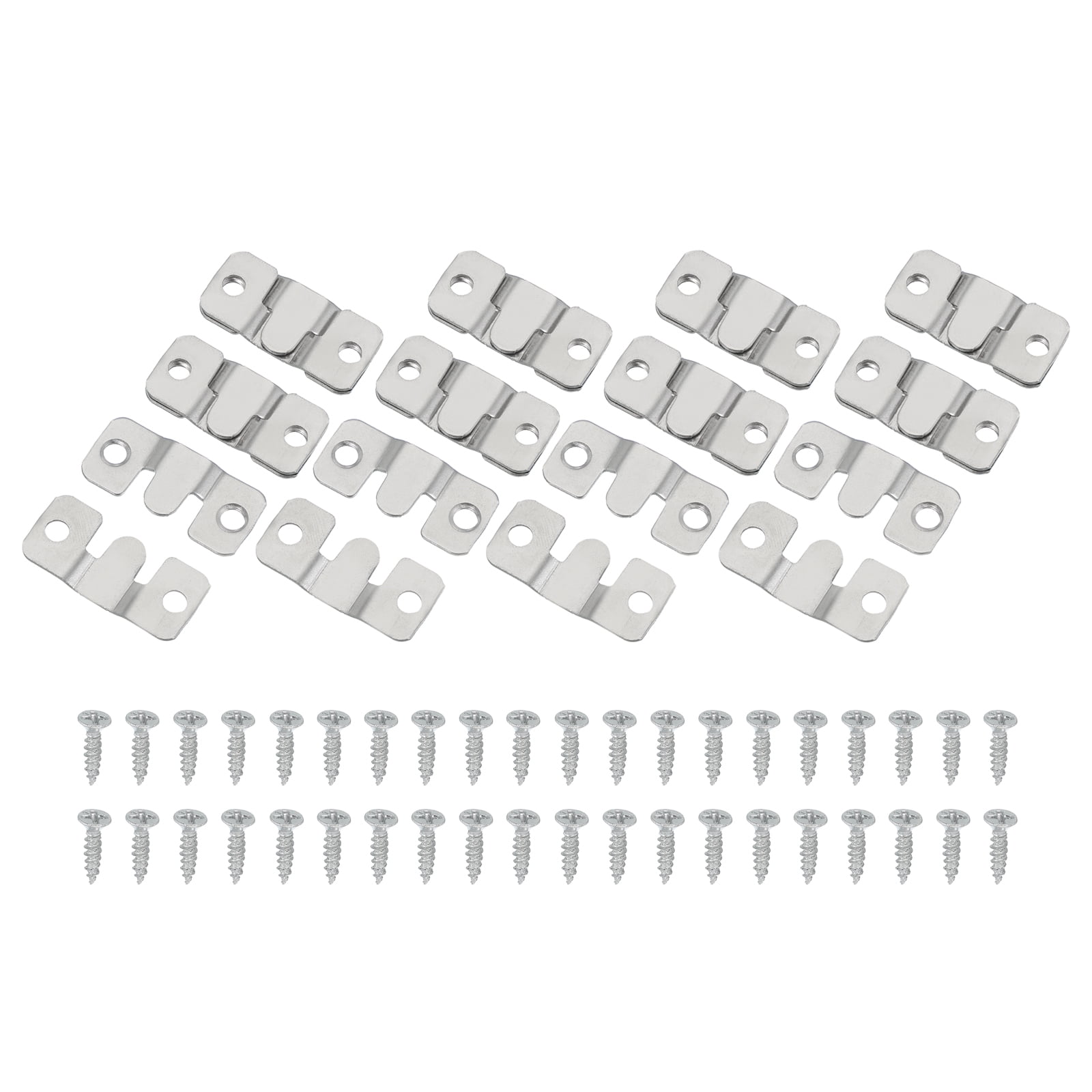 Uxcell Flush Mount Bracket, 20 Pcs Stainless Steel Interlocking Photo ...