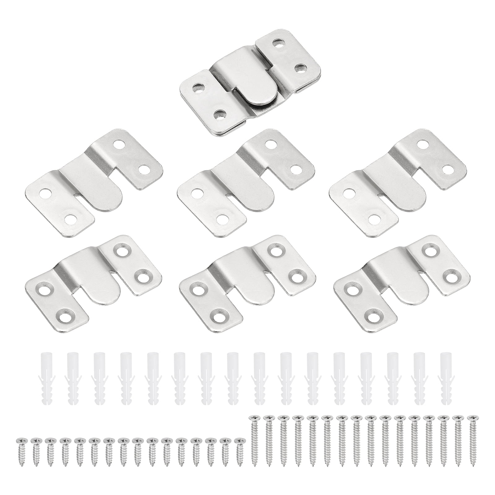 Uxcell Flush Mount Bracket, 4 Set Interlock Headboard Wall Mounting ...