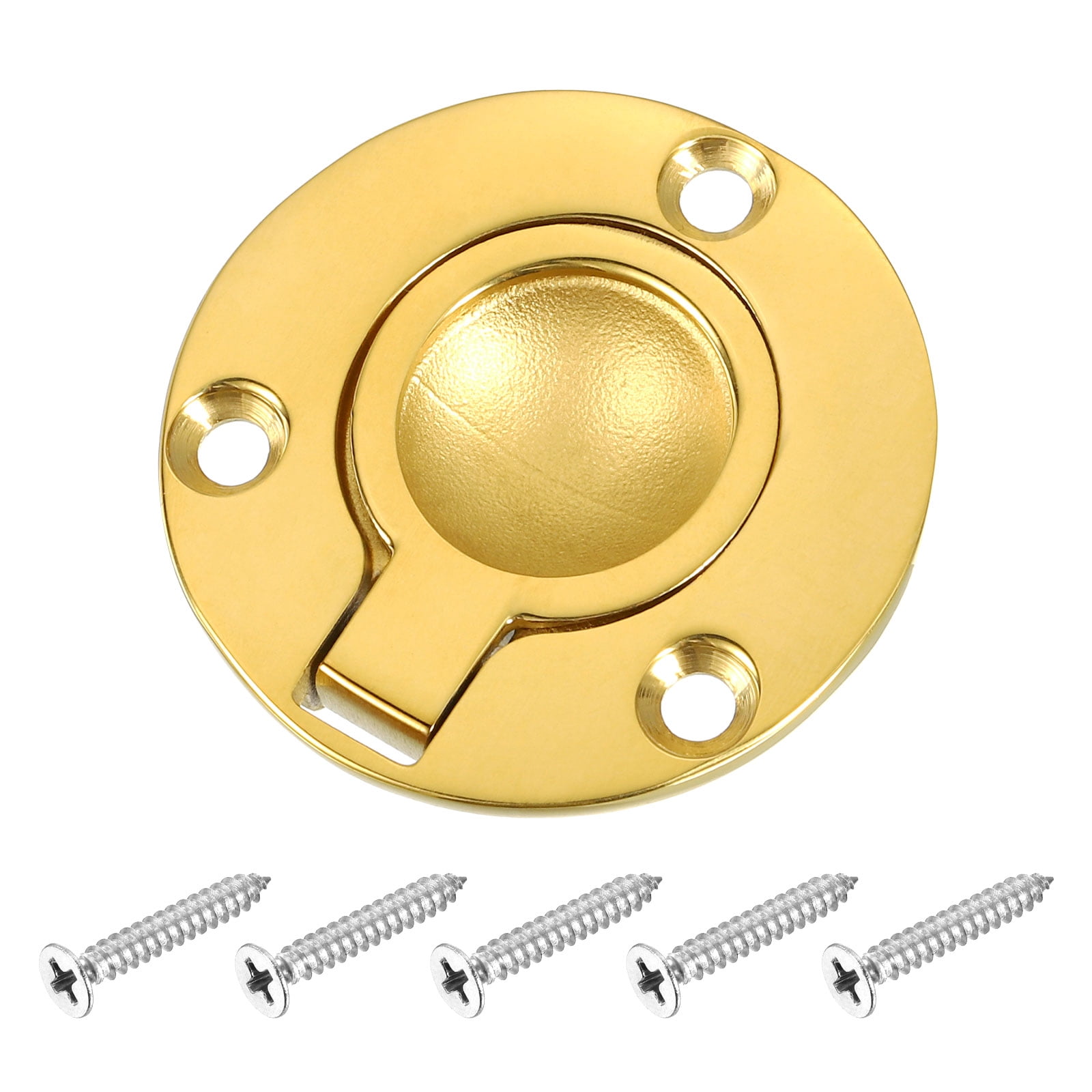 Uxcell Flush Ring Pull, 1.97" x 1.97" Stainless Steel Round Recessed ...
