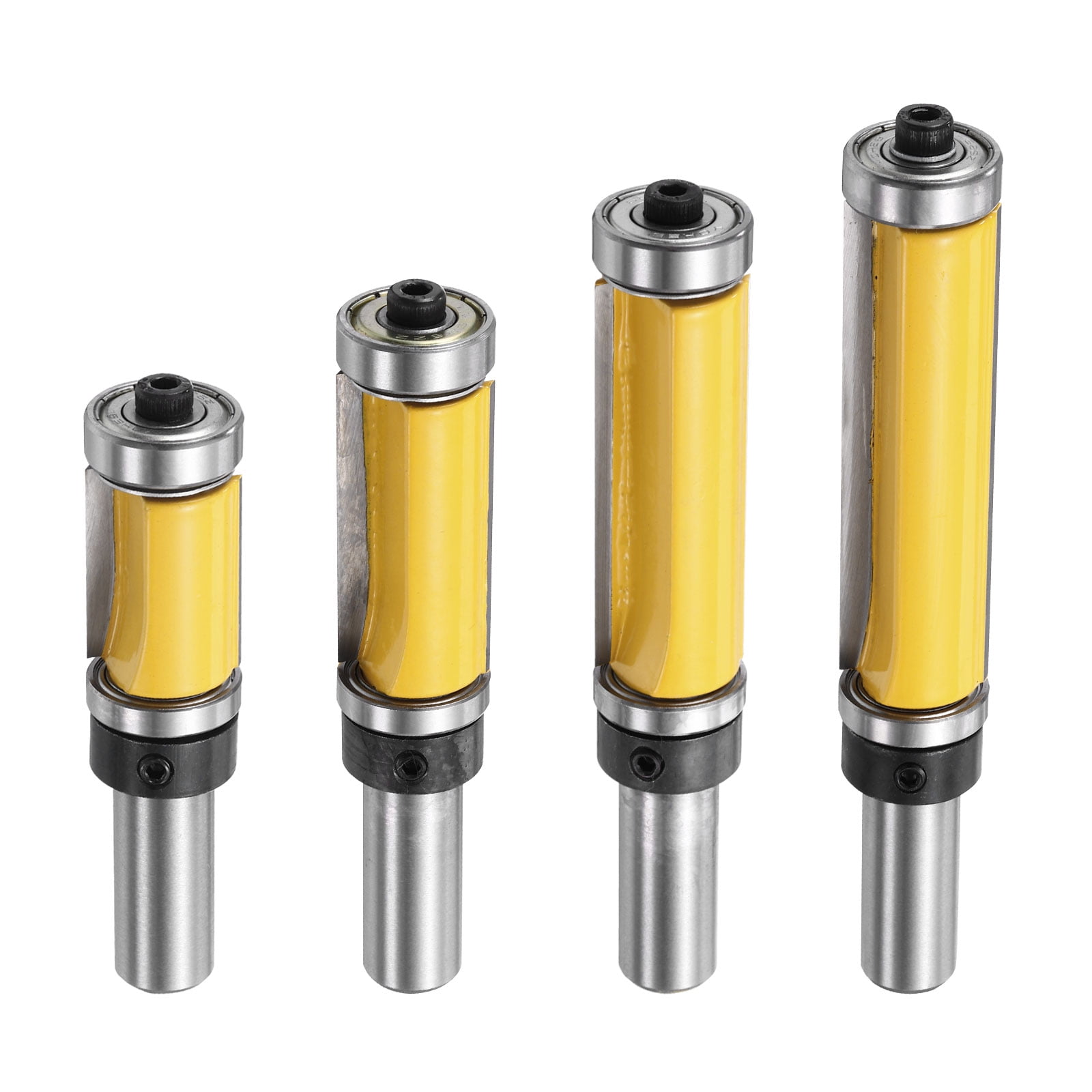 Uxcell Flush Trim Router Bit Set 1/2" Shank 3/4" Dia Carbide Tip Yellow ...