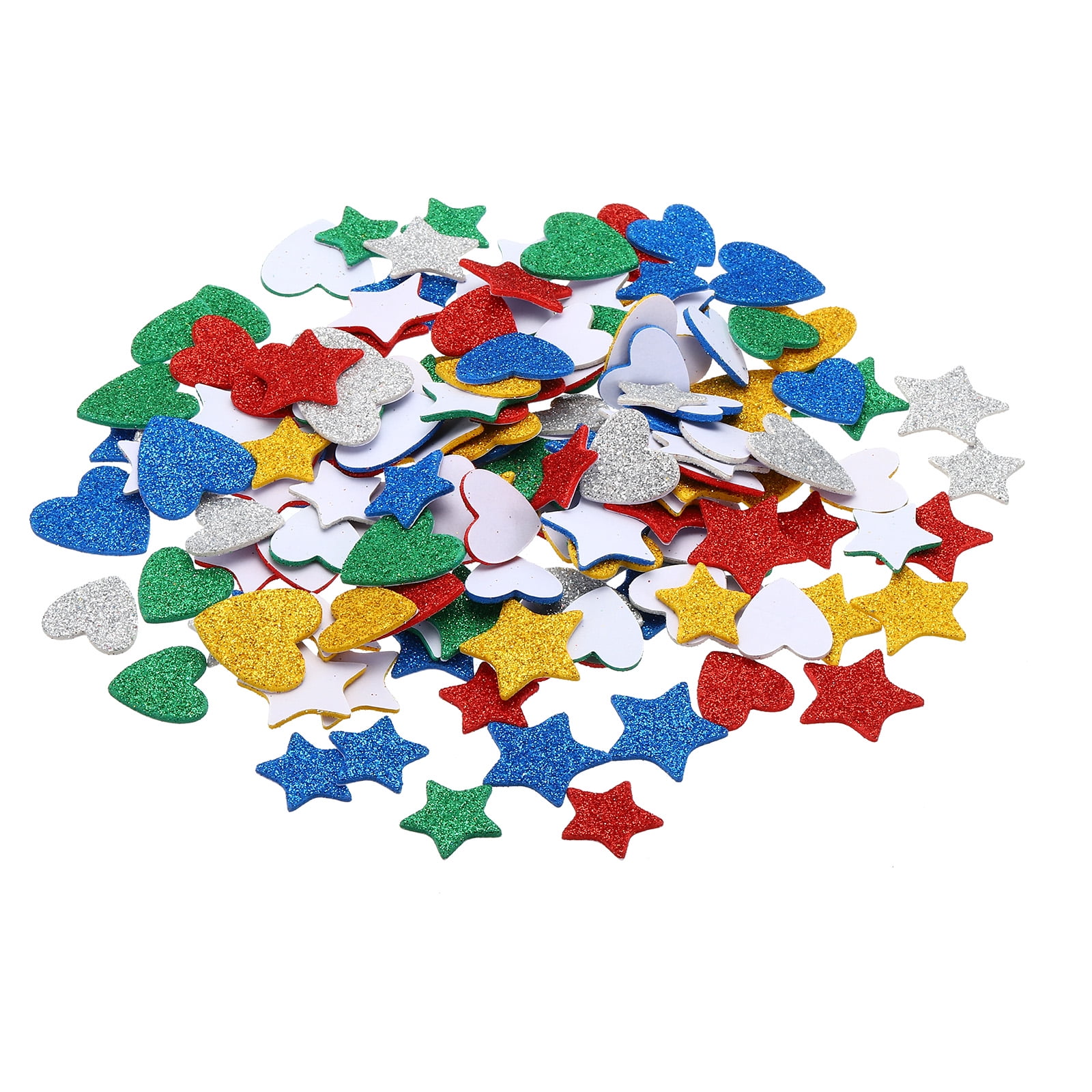 Uxcell Foam Stickers,2Pack 300Pc EVA Adhesive Glitters Foam Shape ...