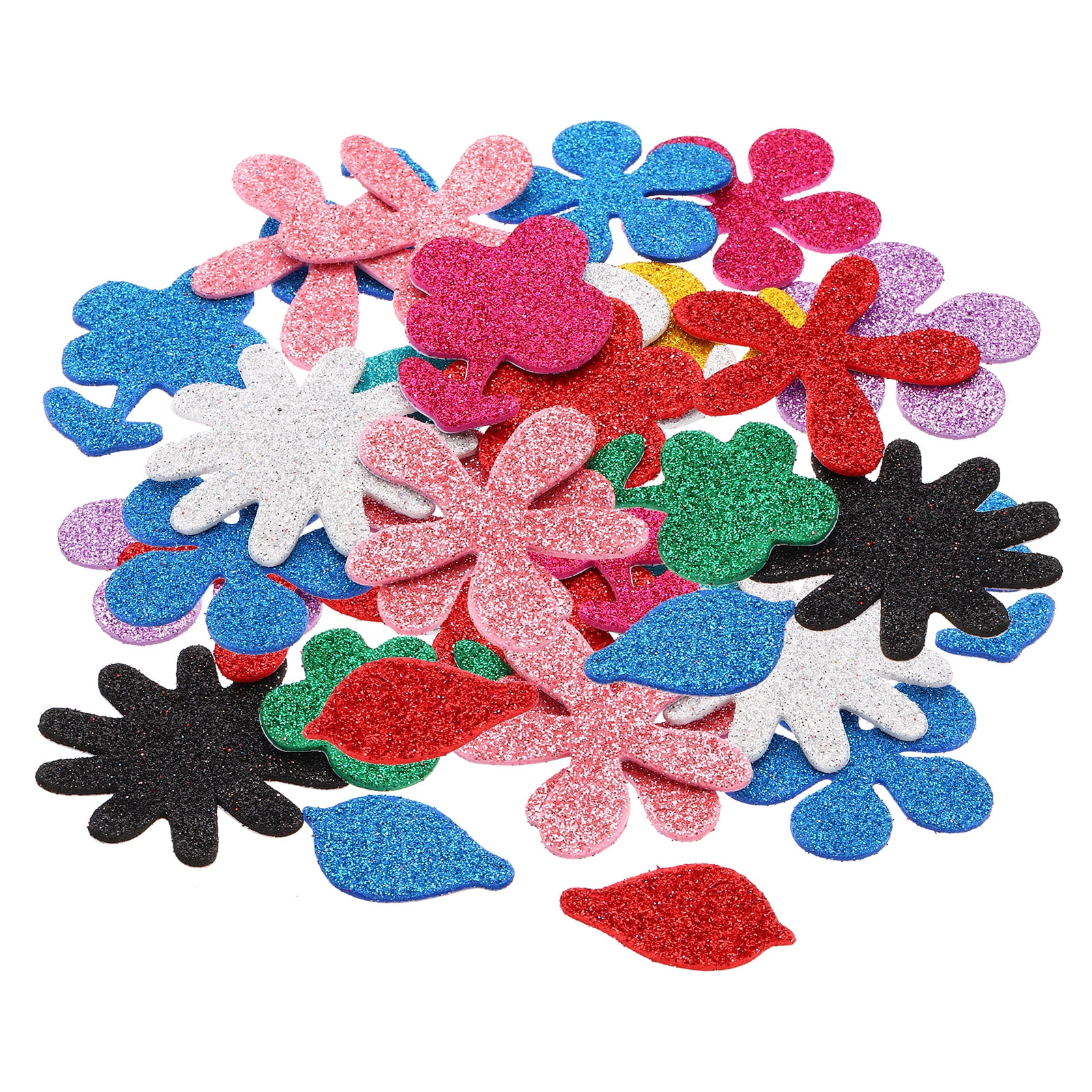 Uxcell Foam Stickers,2Pack 40Pc Adhesive Glitters Foam Shape Sticker ...
