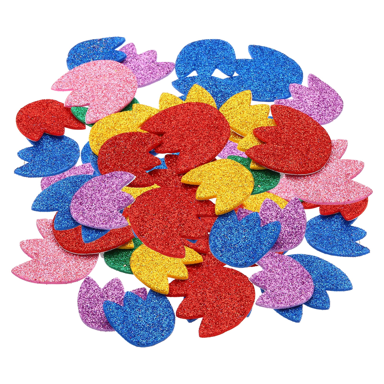 Uxcell Foam Stickers,2Pack 40Pc Adhesive Glitters Foam Shape Sticker ...