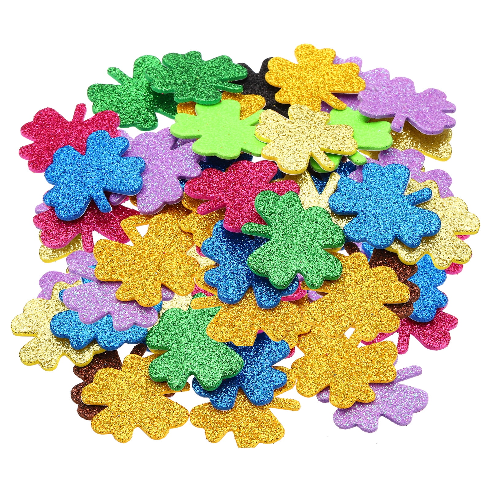 Uxcell Foam Stickers,2Pack 60Pc Adhesive Glitters Foam Shape Sticker ...