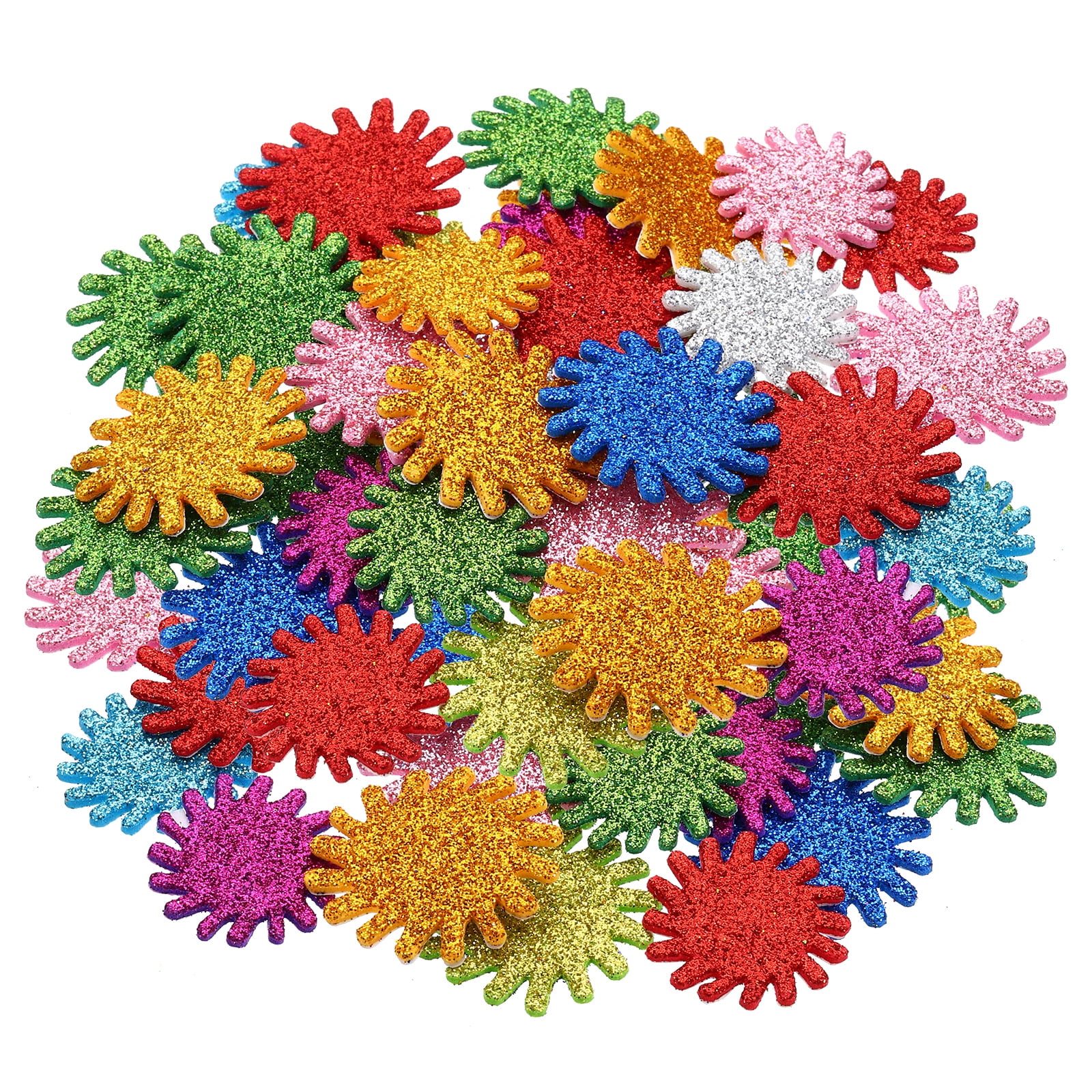 Uxcell Foam Stickers,2Pack 60Pc Adhesive Glitters Foam Shape Sticker ...