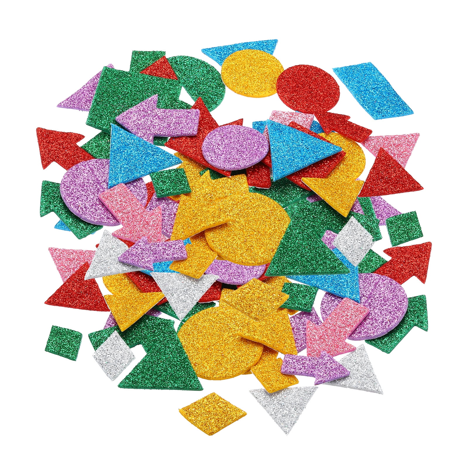 Uxcell Foam Stickers,2Pack 60Pc EVA Adhesive Glitters Foam Shape ...