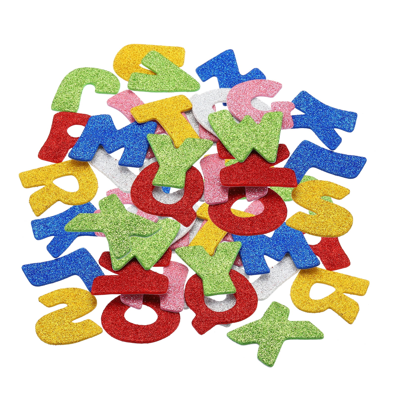 Uxcell Foam Stickers,2Pack A-Z EVA Adhesive Glitters Foam Shape Sticker ...