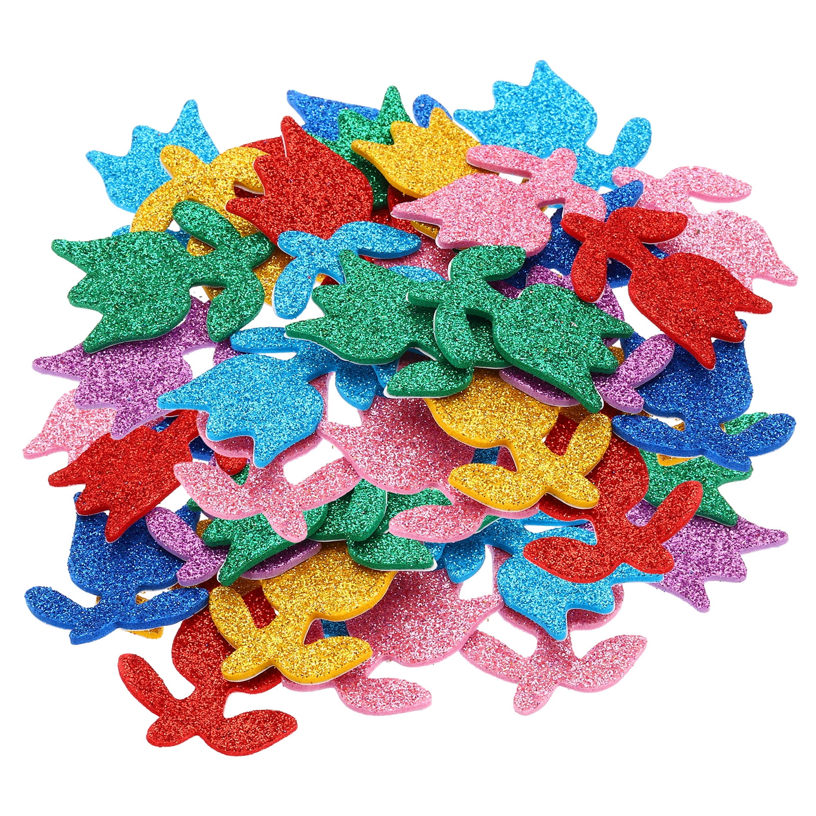 Uxcell Foam Stickers,4Pack 120Pc Adhesive Glitters Foam Shape Sticker ...