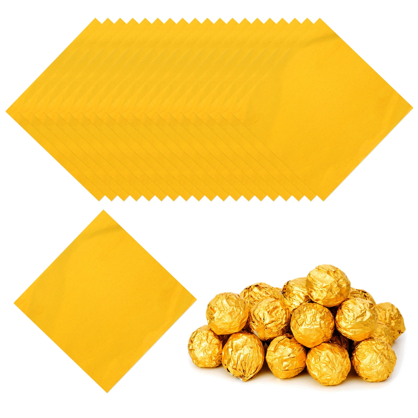 Uxcell Foil Candy Wrappers, Square Glossy Aluminium Foil Candy Wrapping ...