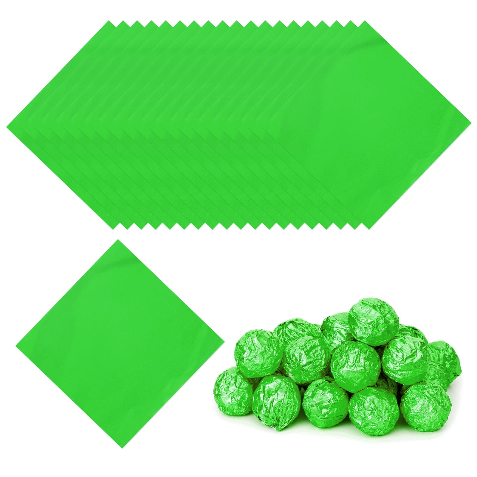 Uxcell Foil Candy Wrappers, Square Glossy Aluminium Foil Candy Wrapping ...