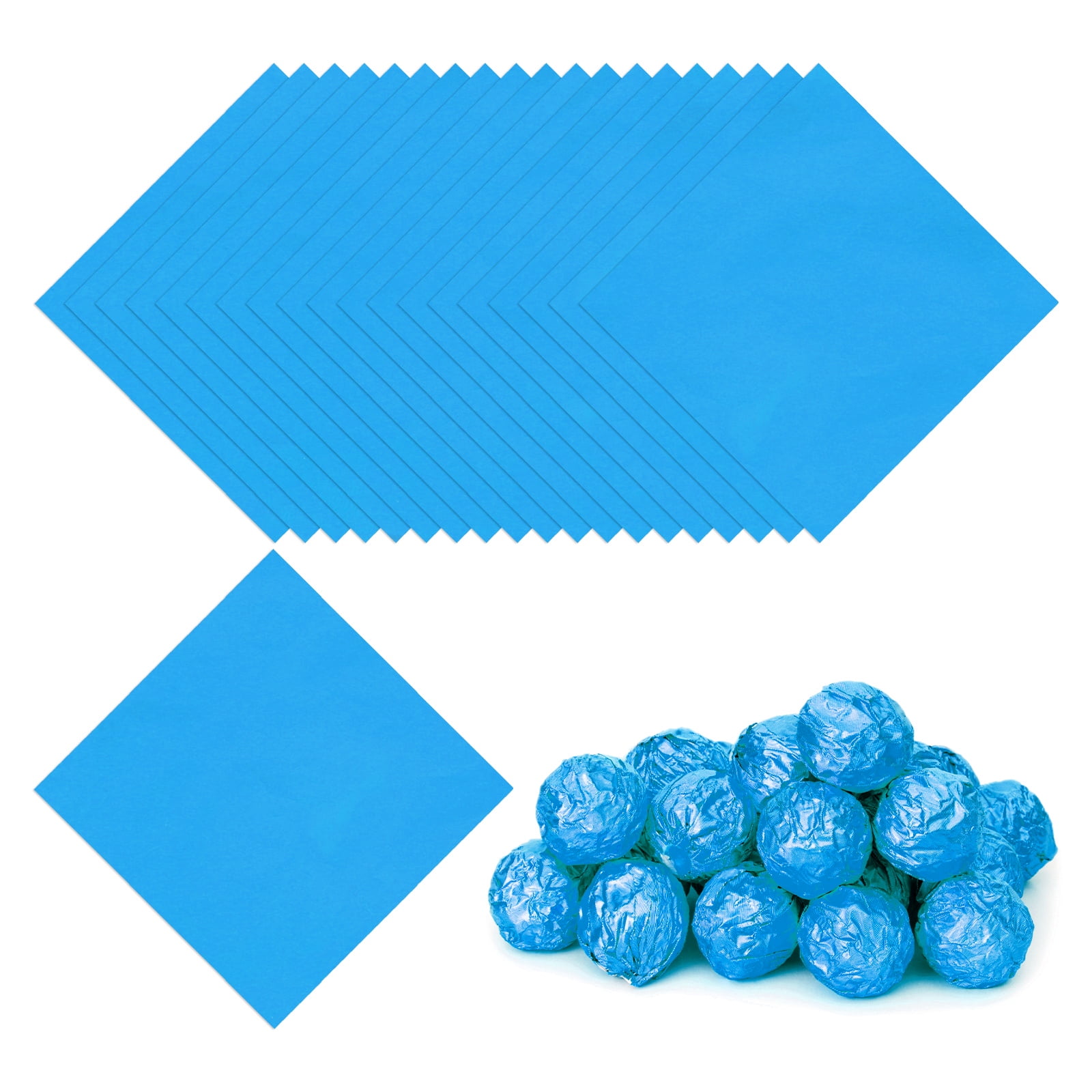 4x4 Inch Foil Candy Wrappers, Square Glossy Aluminium Foil Candy ...