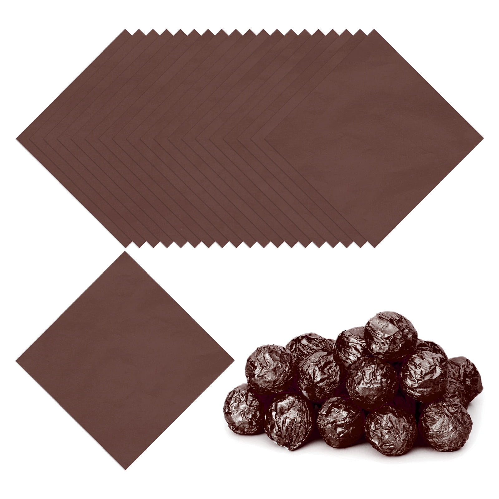 6x6 Inch Foil Candy Wrappers, Square Glossy Aluminium Foil Candy ...