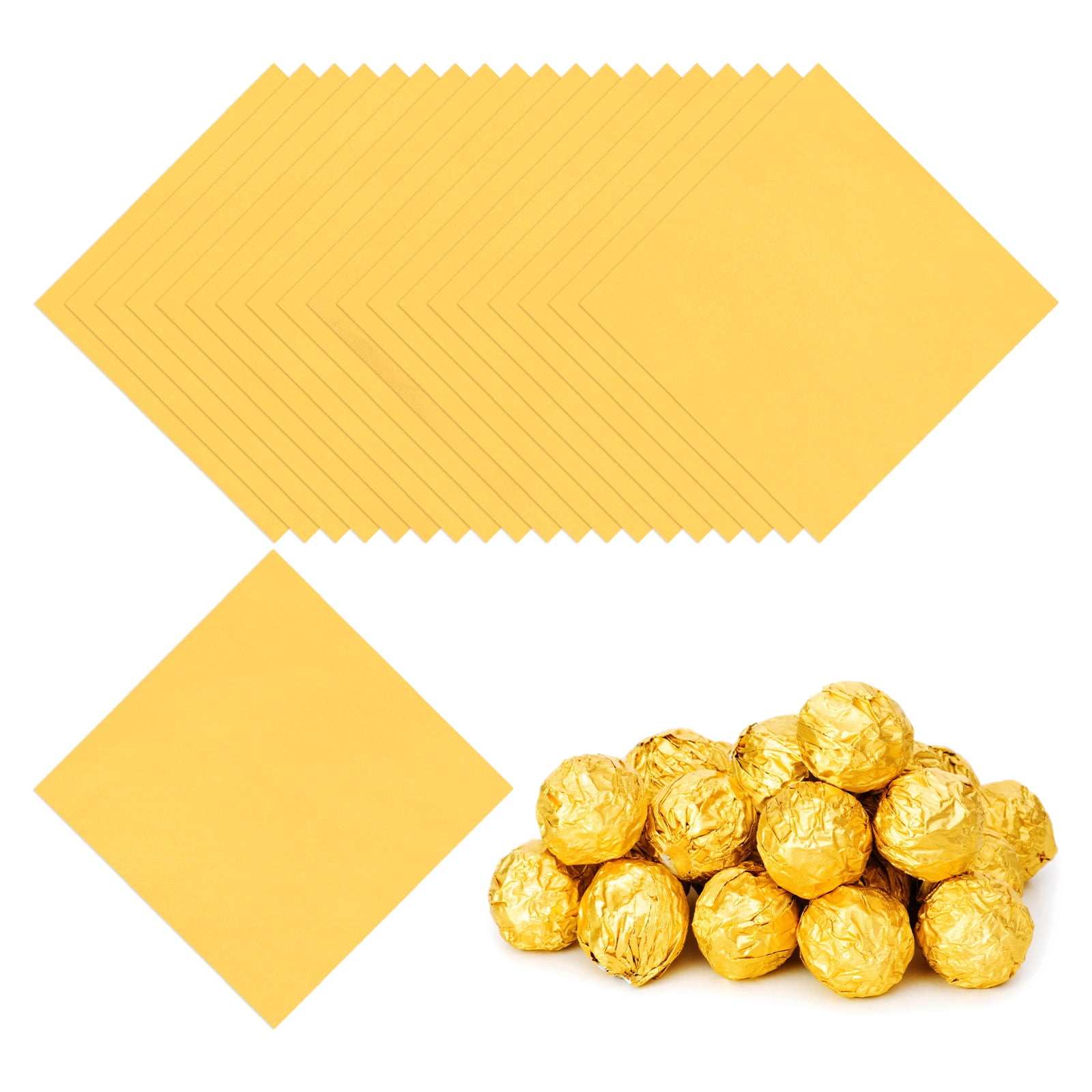 4x4 Inch Foil Candy Wrappers, Square Glossy Aluminium Foil Candy ...