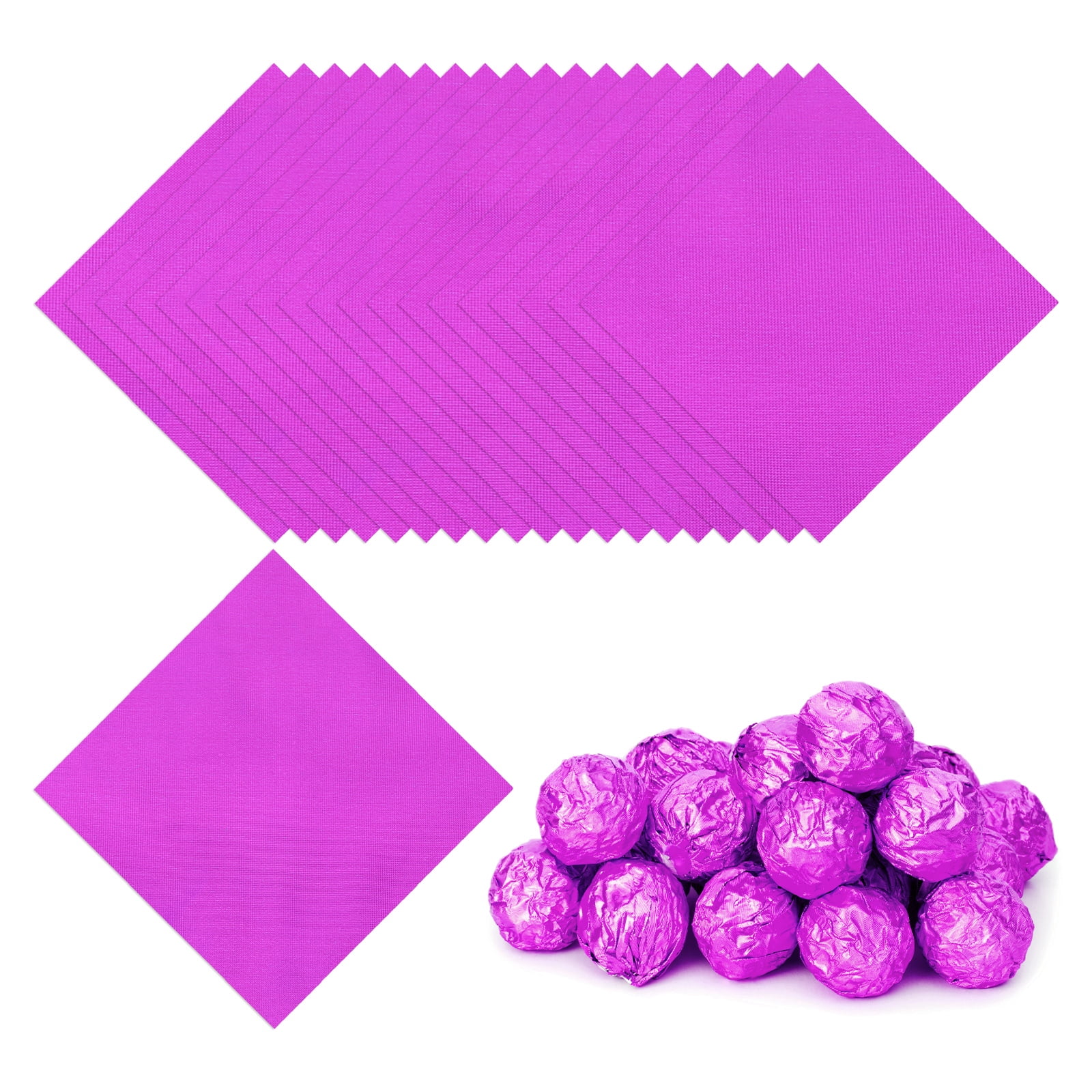 6x6 Inch Foil Candy Wrappers, Square Fine Grid Aluminium Foil Candy ...
