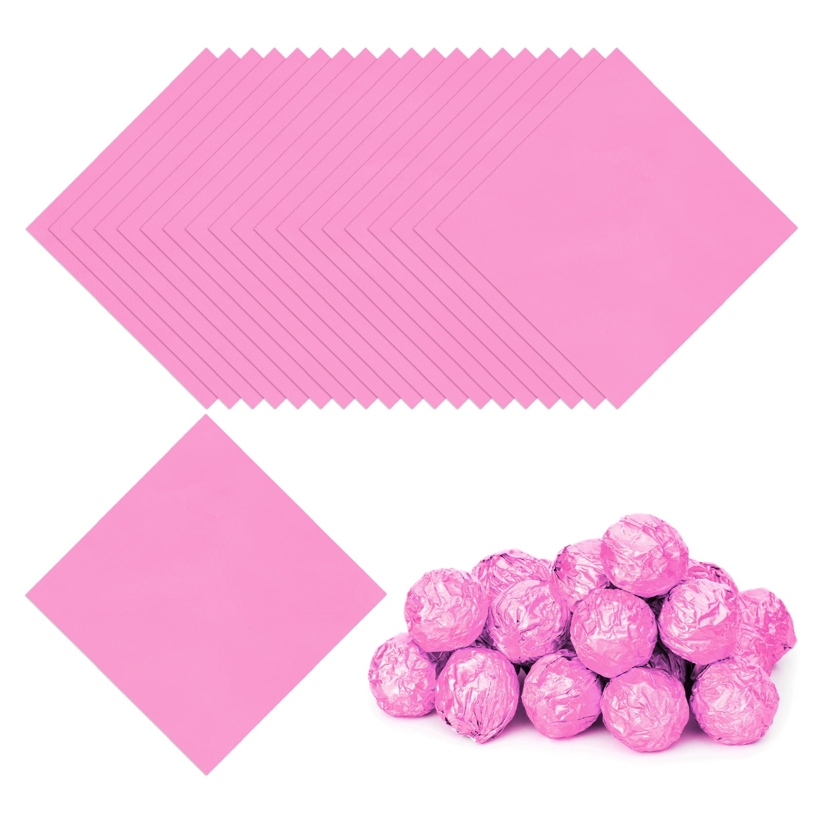 Uxcell Foil Candy Wrappers, Square Glossy Aluminium Foil Candy Wrapping ...